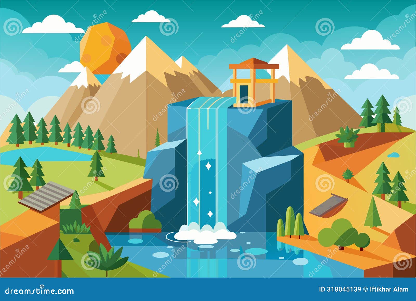 A Rugged Mountain Pass With A Narrow, Winding Trail, Leading To A ...