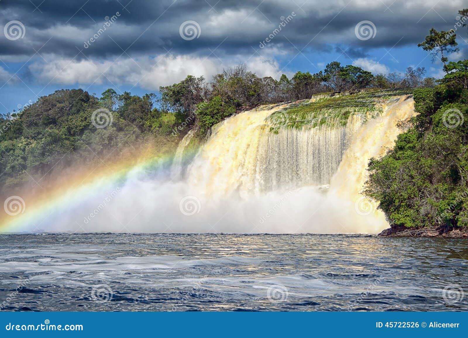 Powerful Waterfall With Dirty Water After The Rain Royalty-Free Stock ...