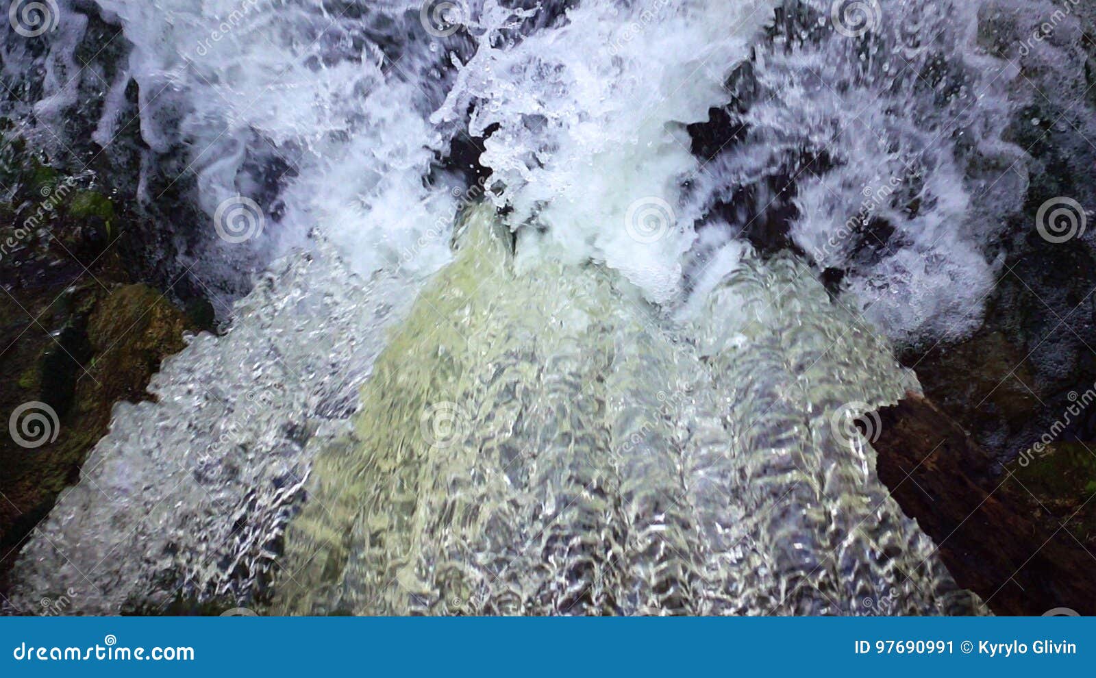 Powerful waterfall stock image. Image of flood, stream - 97690991