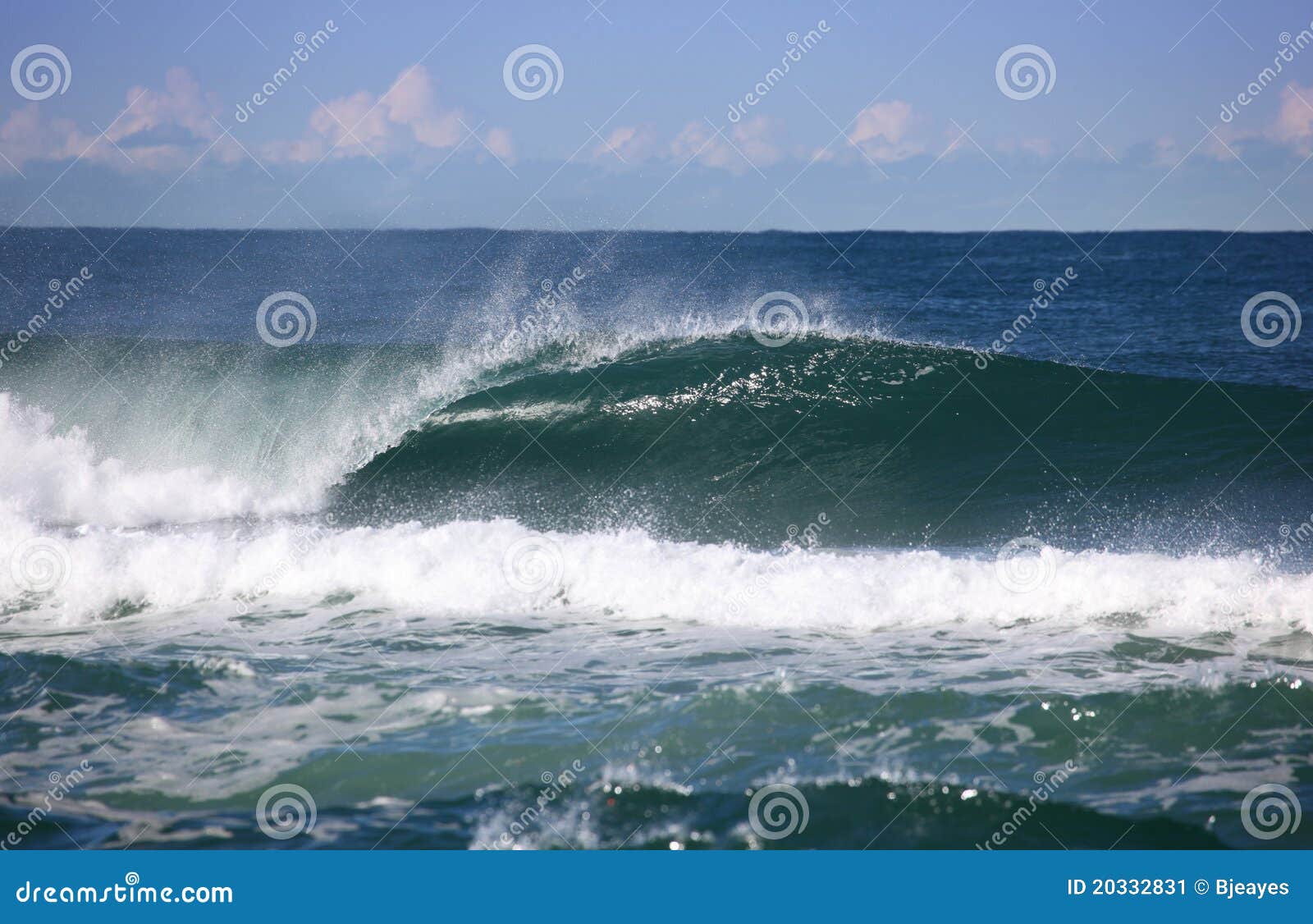 Powerful wave stock image. Image of large, extreme, barrel - 20332831