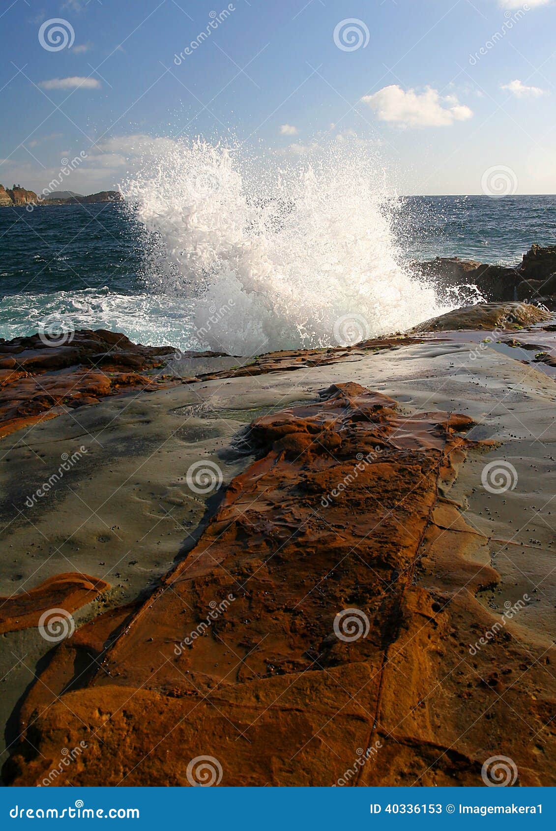 Powerful wave spray stock image. Image of horizon, background - 40336153