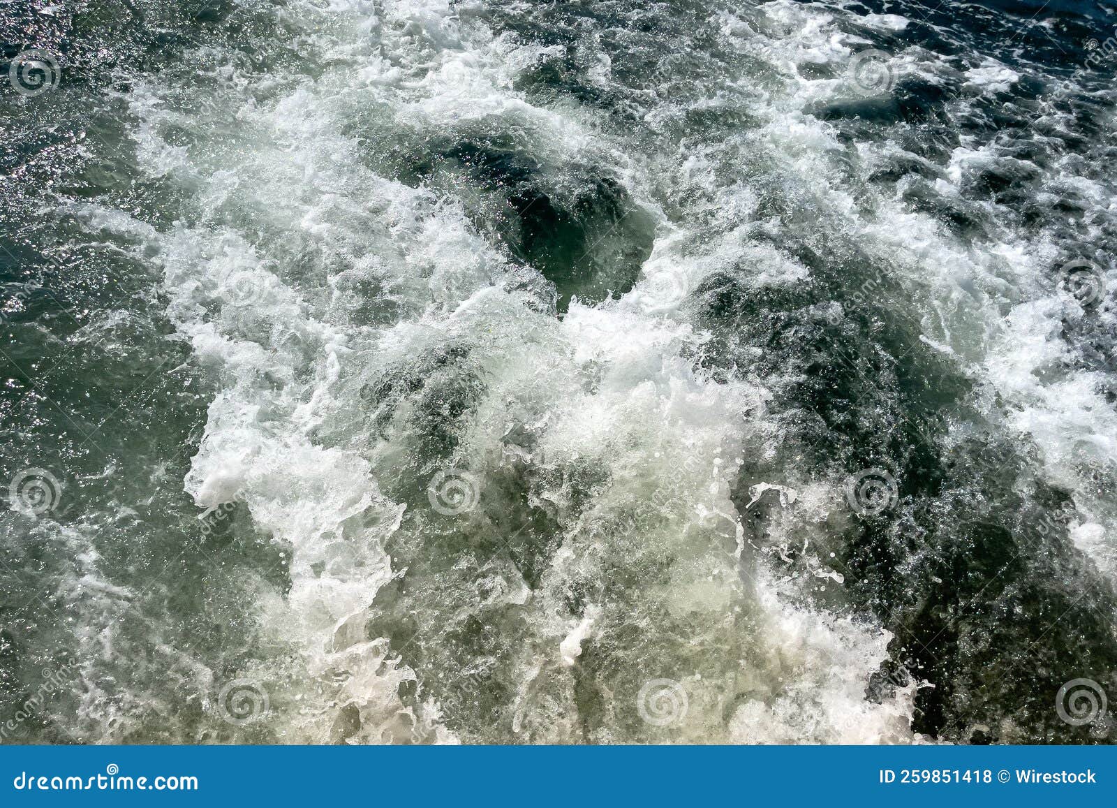 Powerful Waves Shot from a Fast Moving Boat Stock Photo - Image of ...