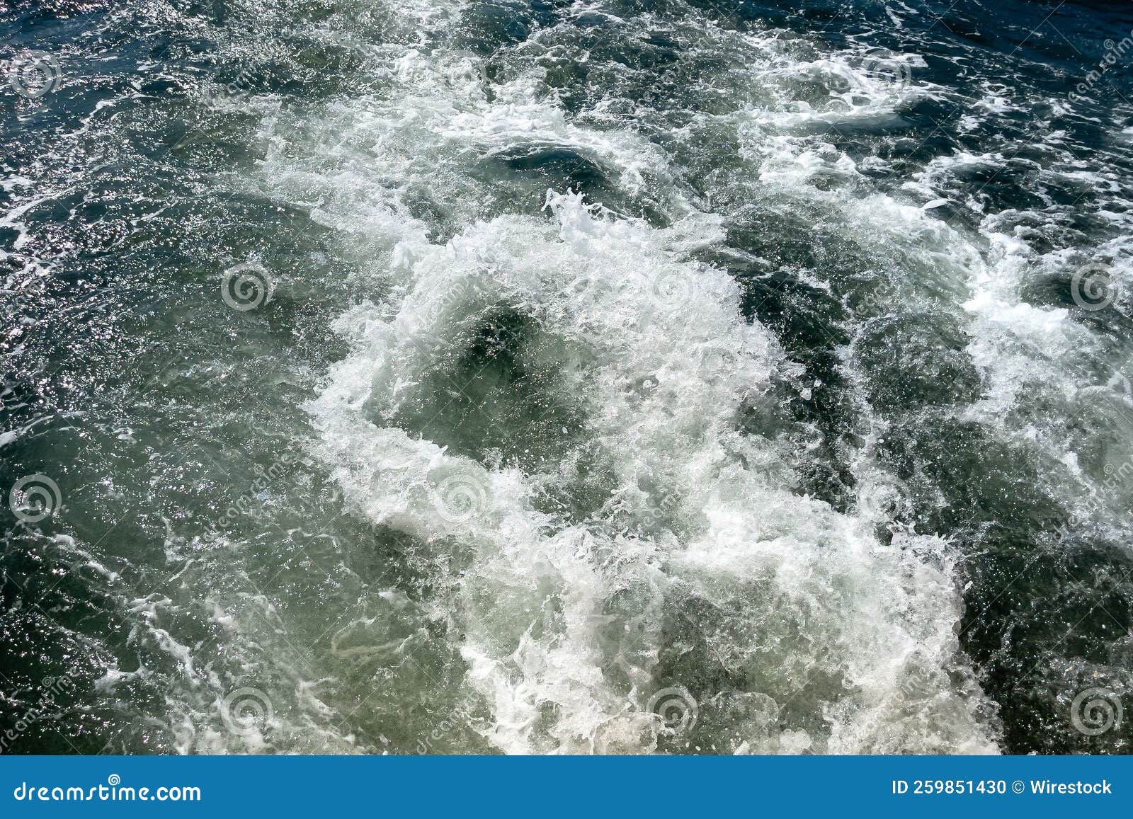 Powerful Waves Shot from a Fast Moving Boat Stock Photo - Image of ...
