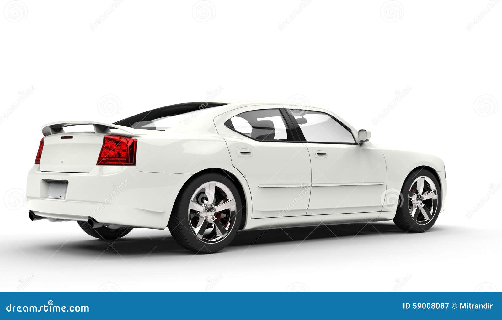 Powerful White Car stock illustration. Illustration of elegant - 59008087