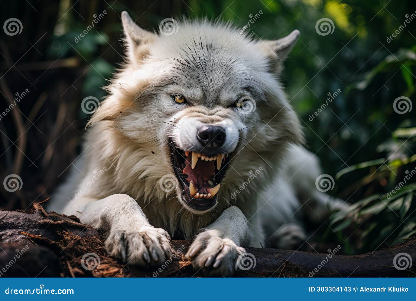 Powerful Wolf Midjourney Showing Its Ferocious Teeth in Intense Display ...