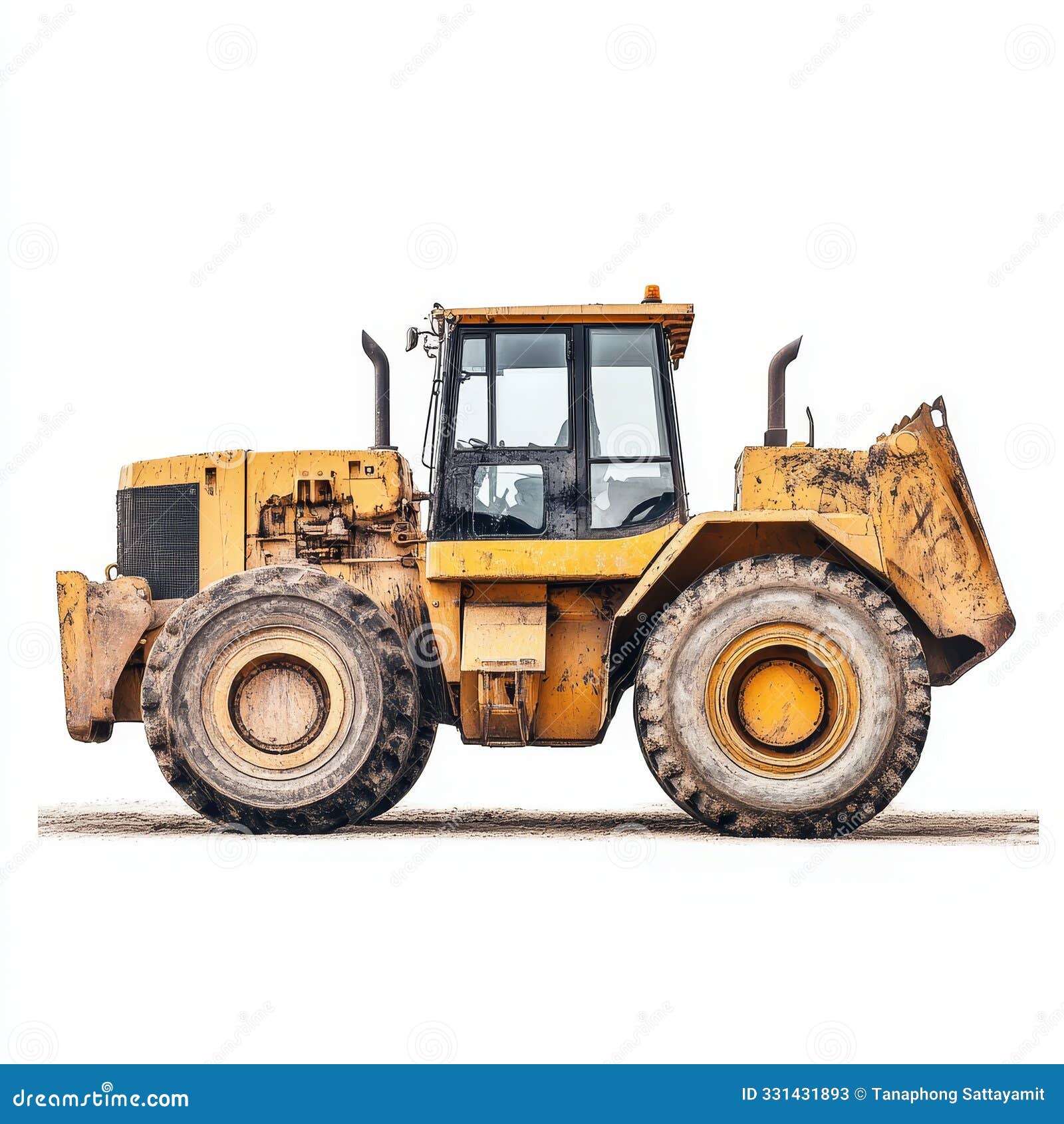 A Powerful Yellow Excavator a Symbol of Construction Heavy Machinery ...