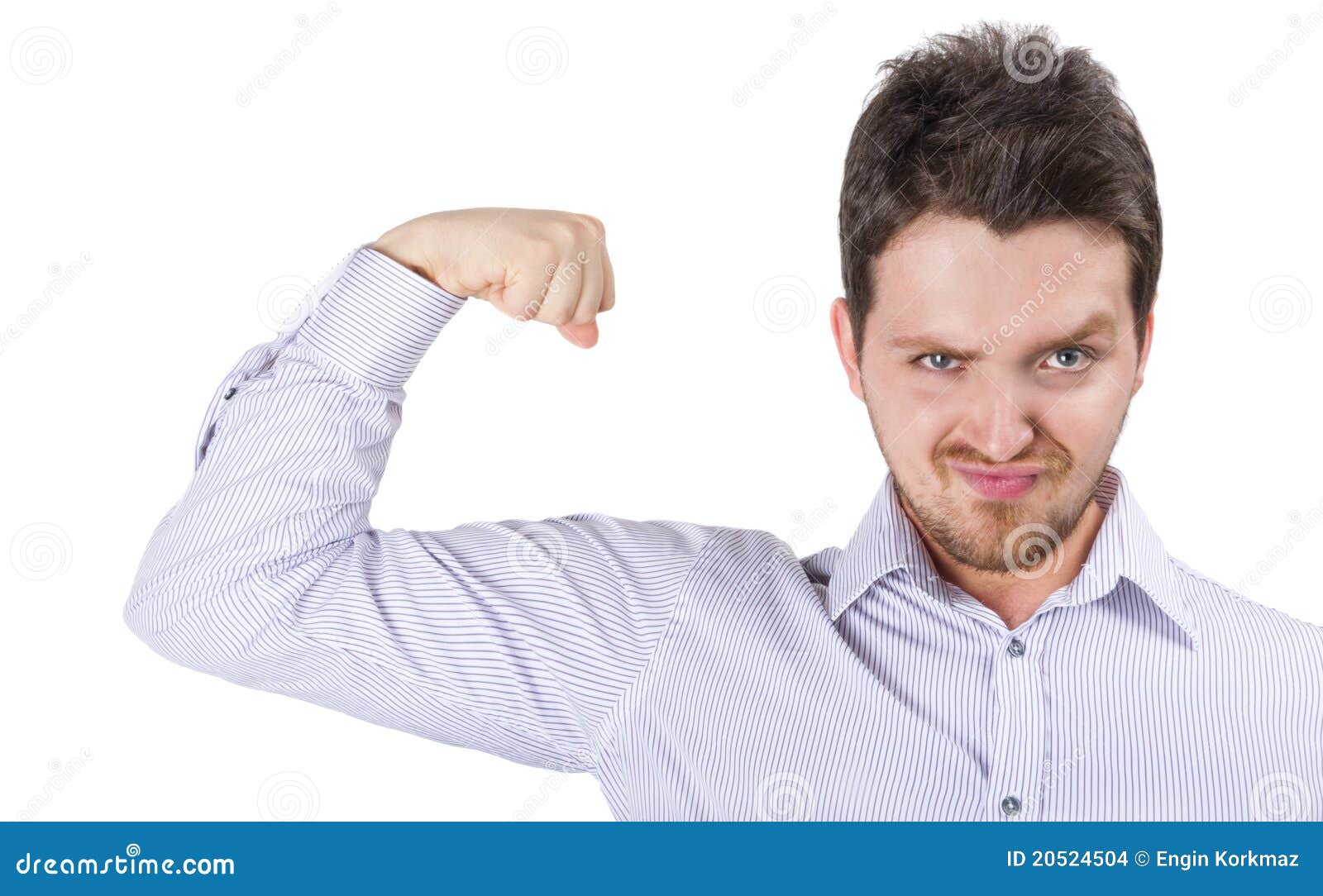 Powerful Young Business Man Stock Photo - Image of blue, energy: 20524504