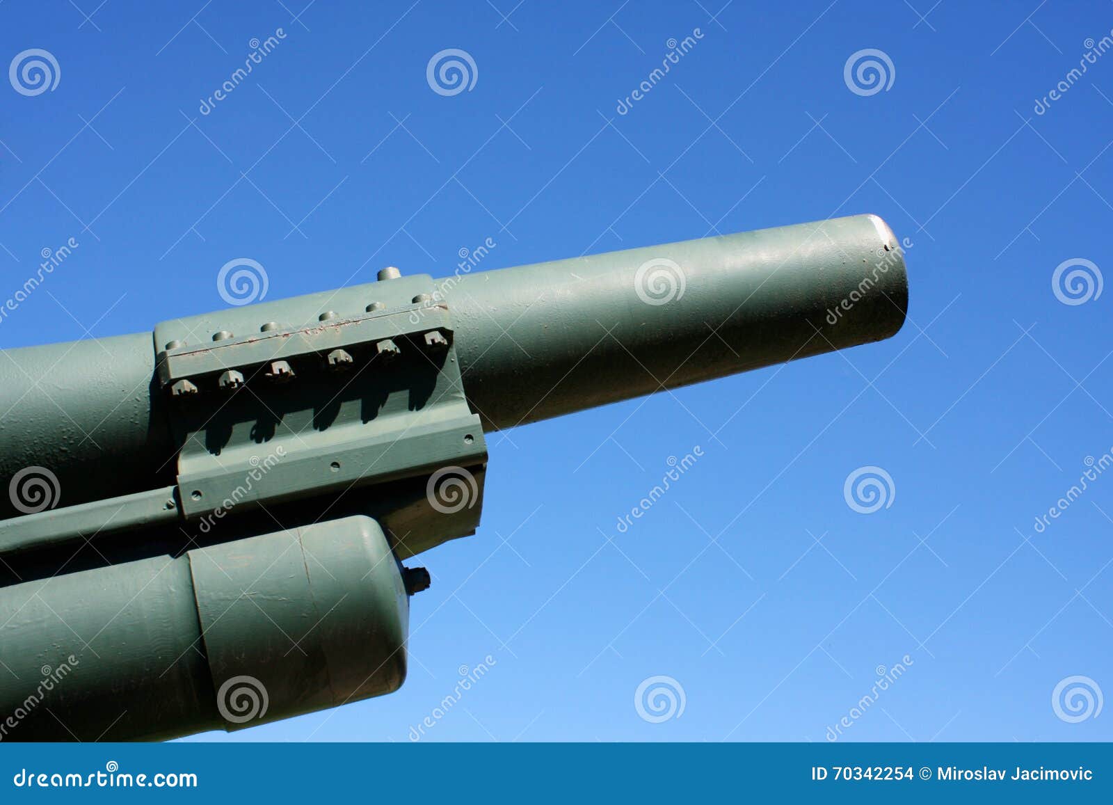 Powerfull Military Artillery Gun Stock Photo - Image of launcher, made ...