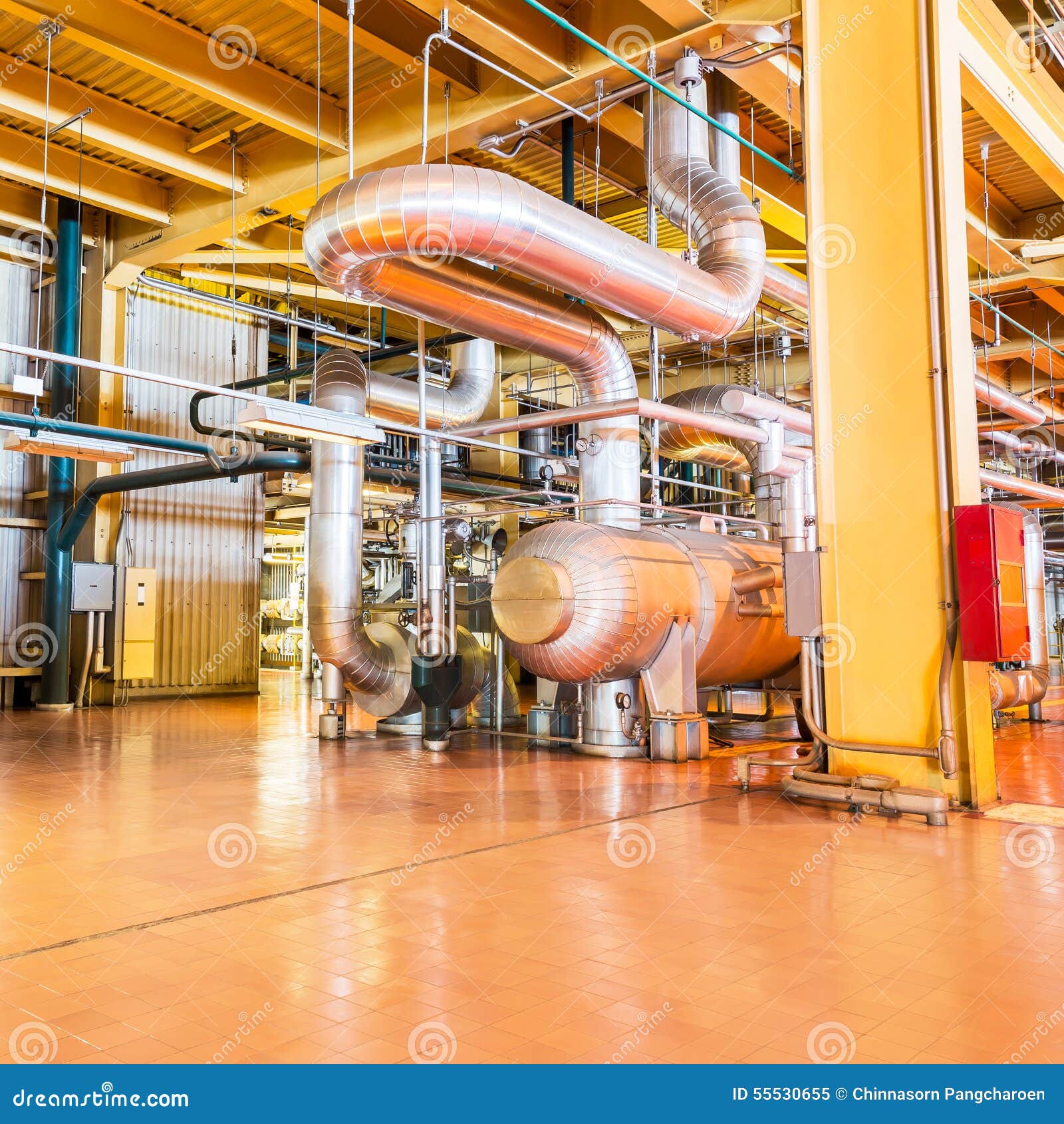 Powerhouse pipe system stock image. Image of line, engineering - 55530655