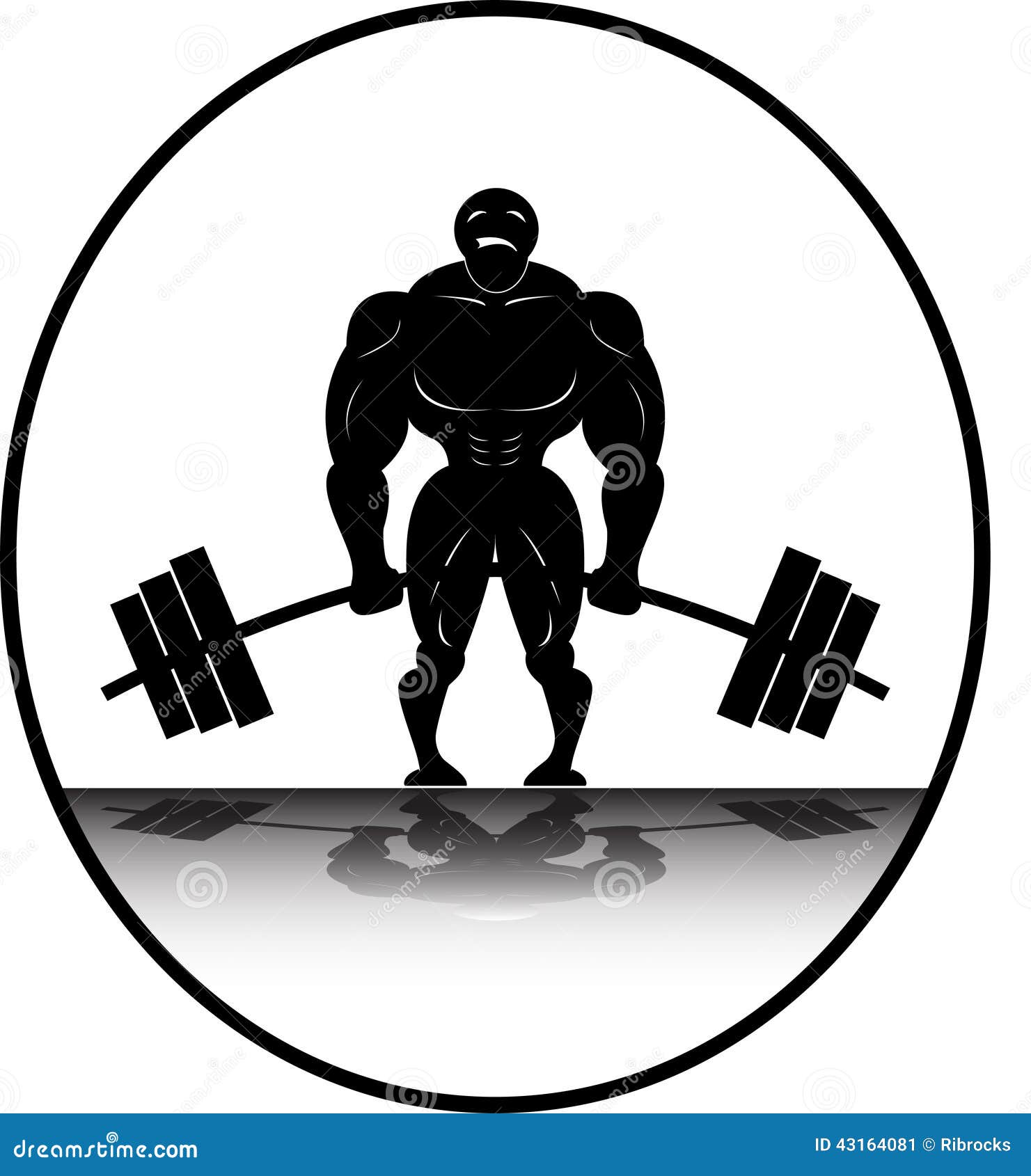 Powerlifter Deadlifting ilustración del vector. Ilustración de ...