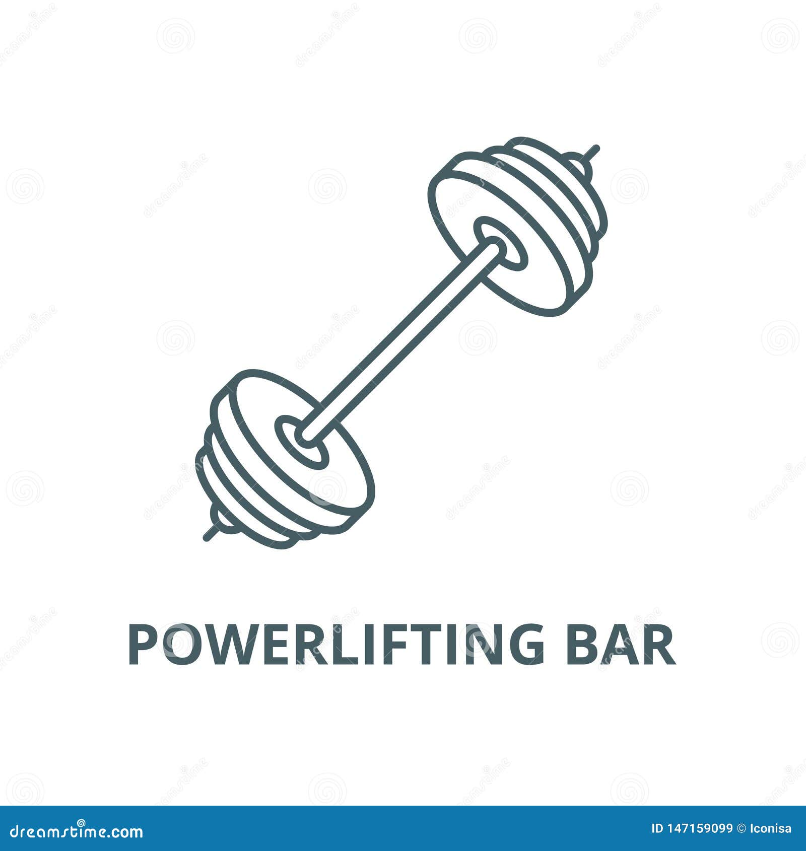 Powerlifting Bar Vector Line Icon, Linear Concept, Outline Sign, Symbol ... Powerlifting Bar Vector Line Icon, Linear Concept, Outline Sign, Symbol ...