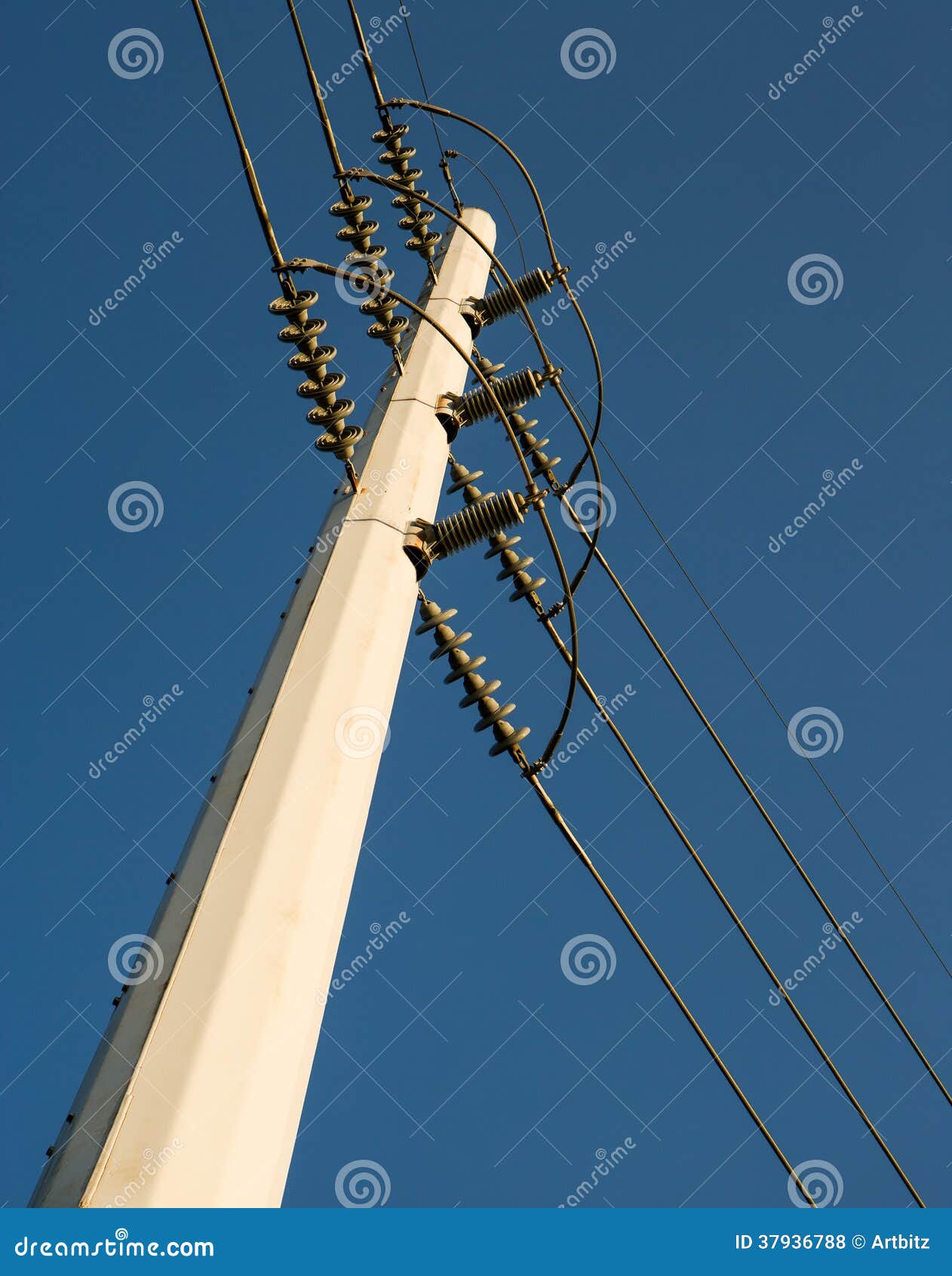 Powerline stock photo. Image of pillar, engineering, electrical - 37936788