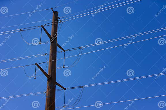 Powerline stock image. Image of electric, pole, powerlines - 37936799