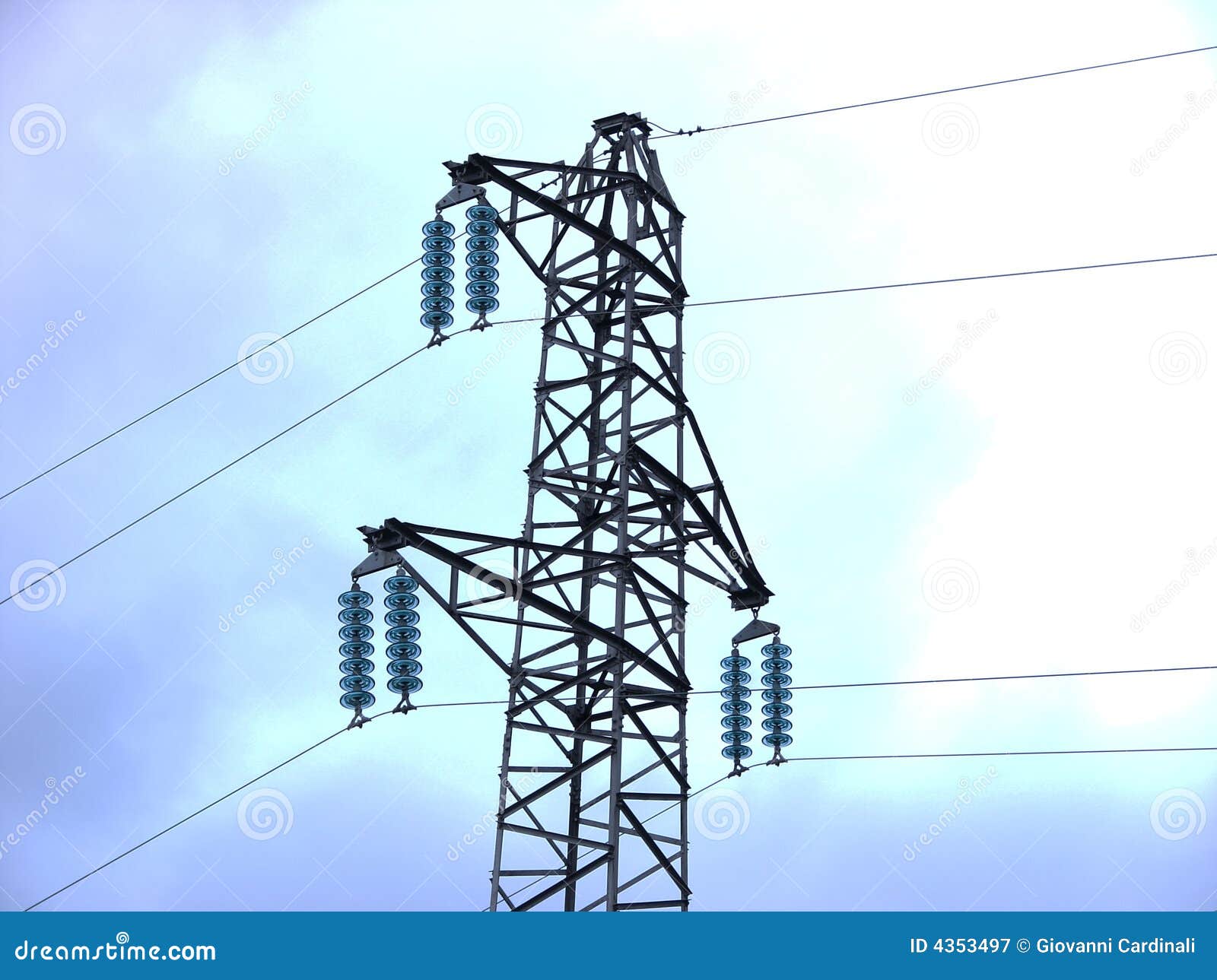 Powerline stock image. Image of cable, pole, supply, current - 4353497