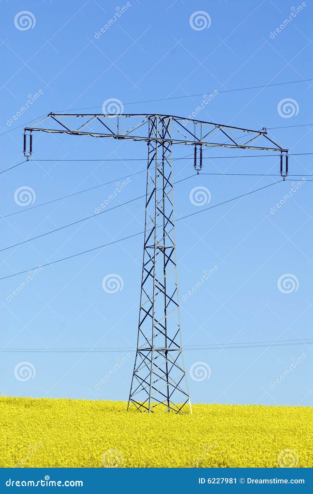 Powerline stock image. Image of powerline, blue, electricity - 6227981