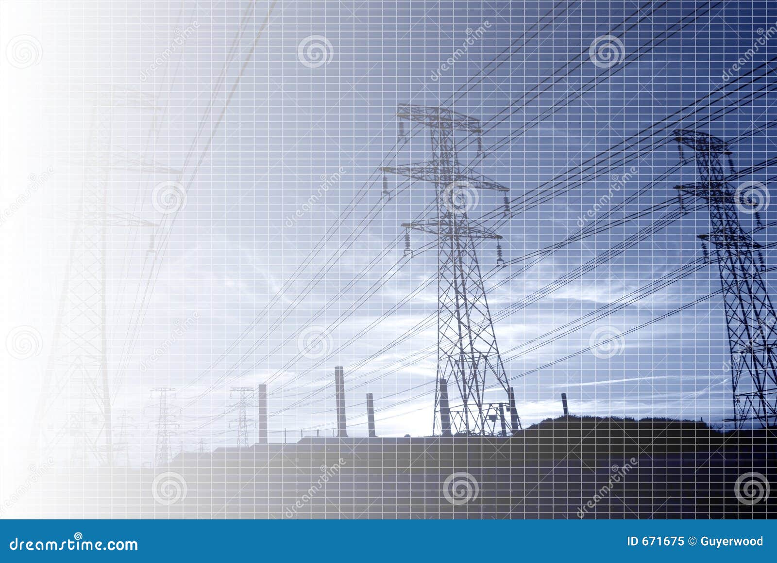 Powerline background stock image. Image of power, grid - 671675
