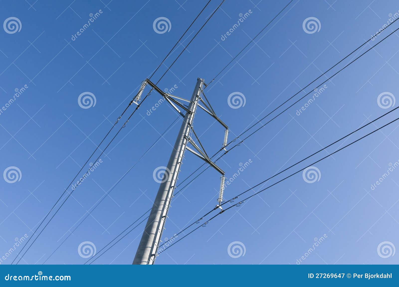Powerline cables stock image. Image of high, structure - 27269647