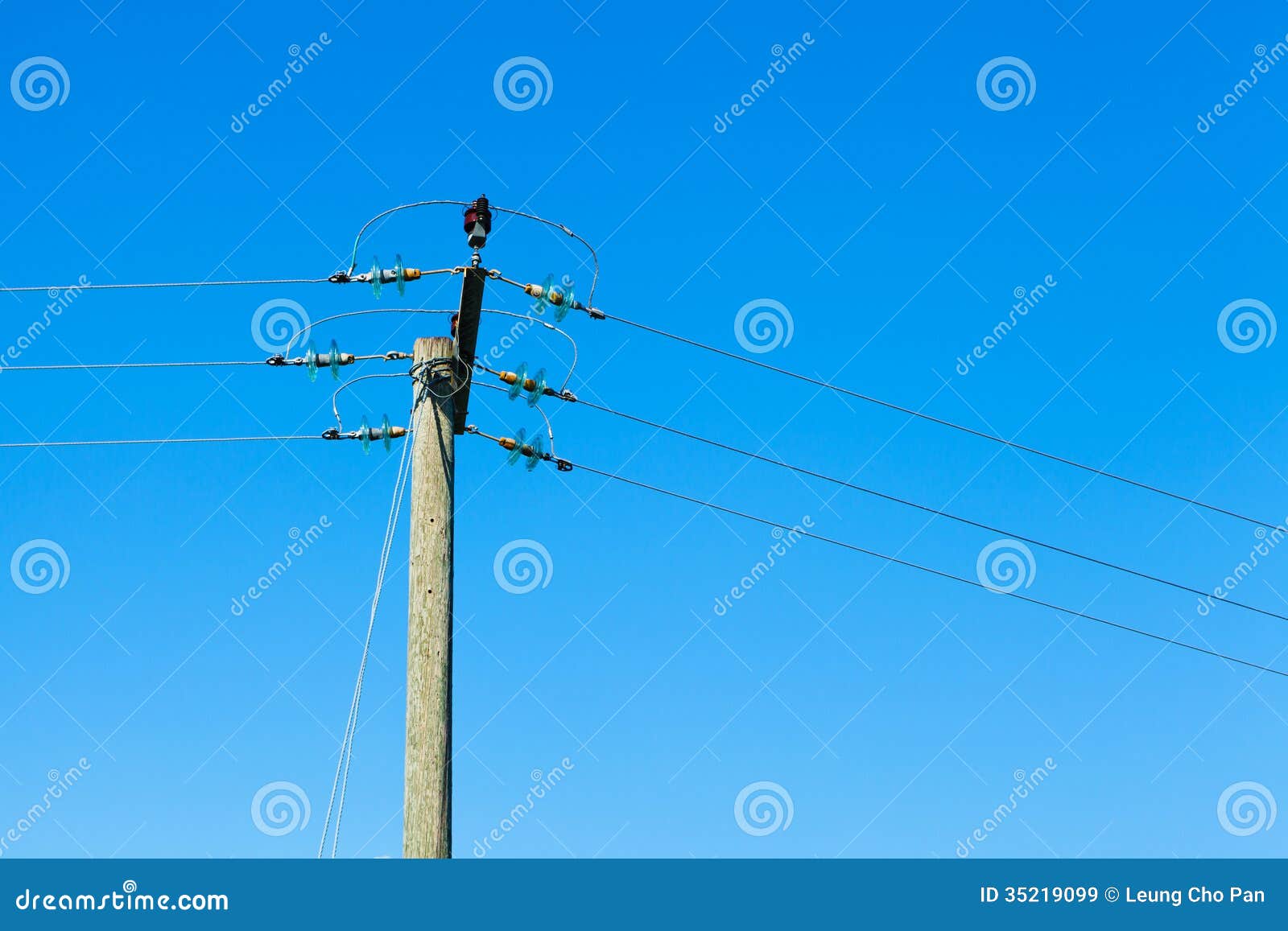 Powerline stock image. Image of wires, blue, line, pole - 35219099