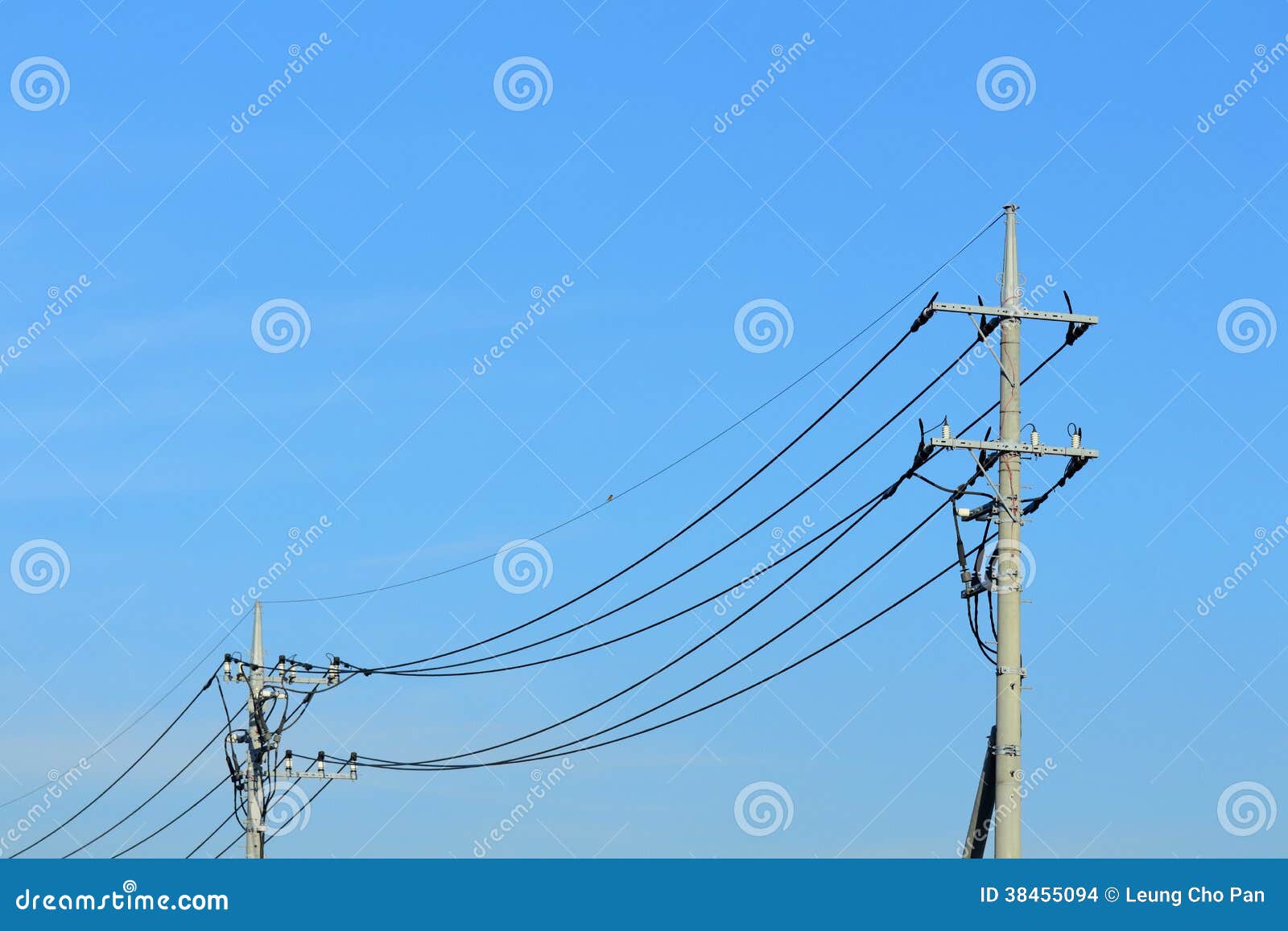 Powerline distribution stock photo. Image of structure - 38455094