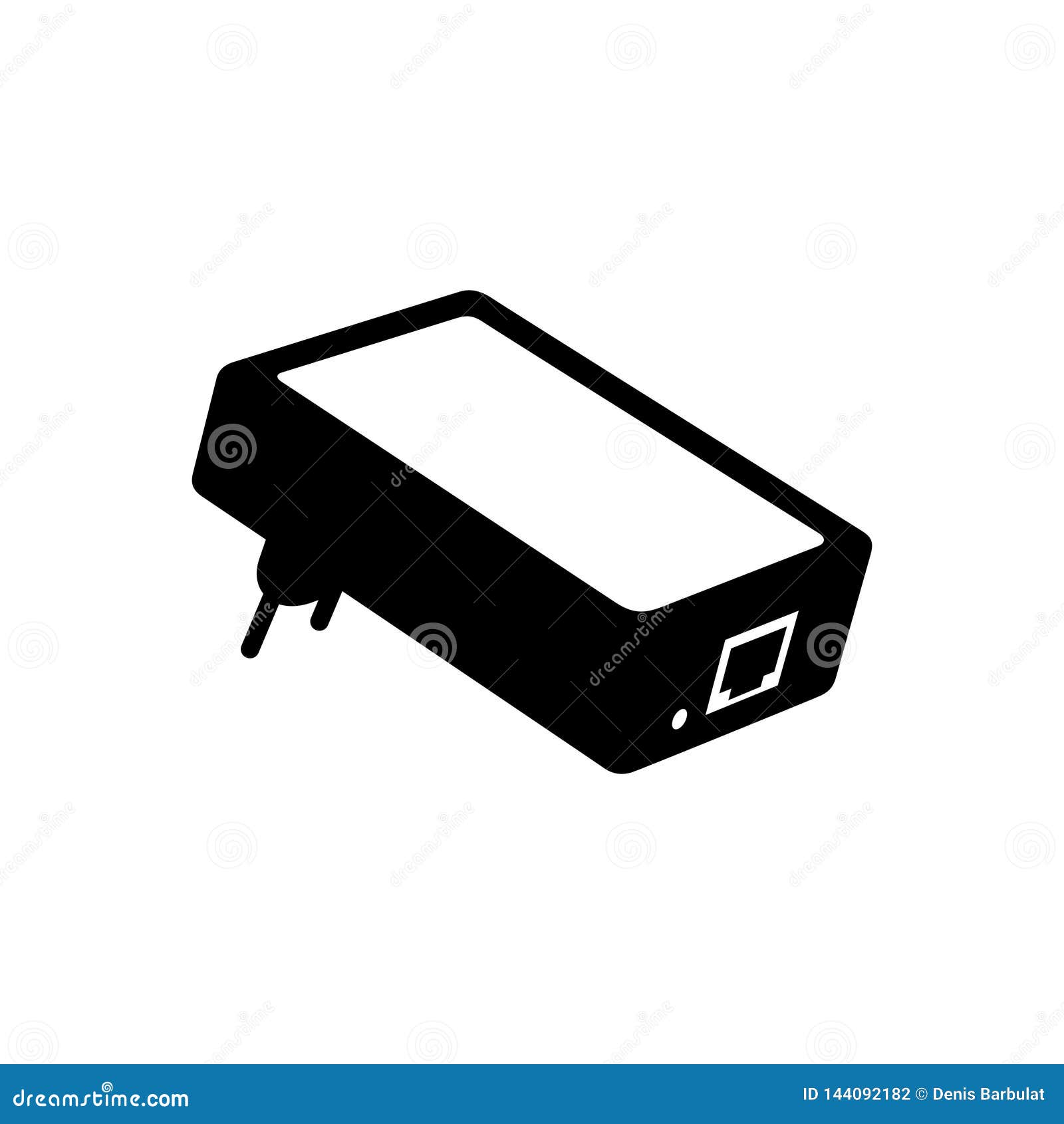 Powerline ethernet adapter stock vector. Illustration of symbol - 144092182