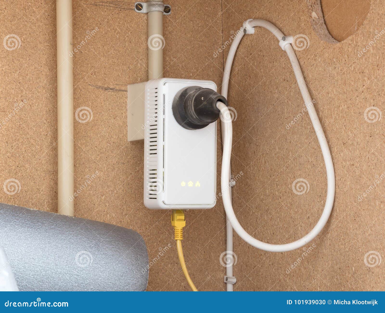 Powerline Network Adaper Plugged into a Wall Socket Stock Photo - Image ...