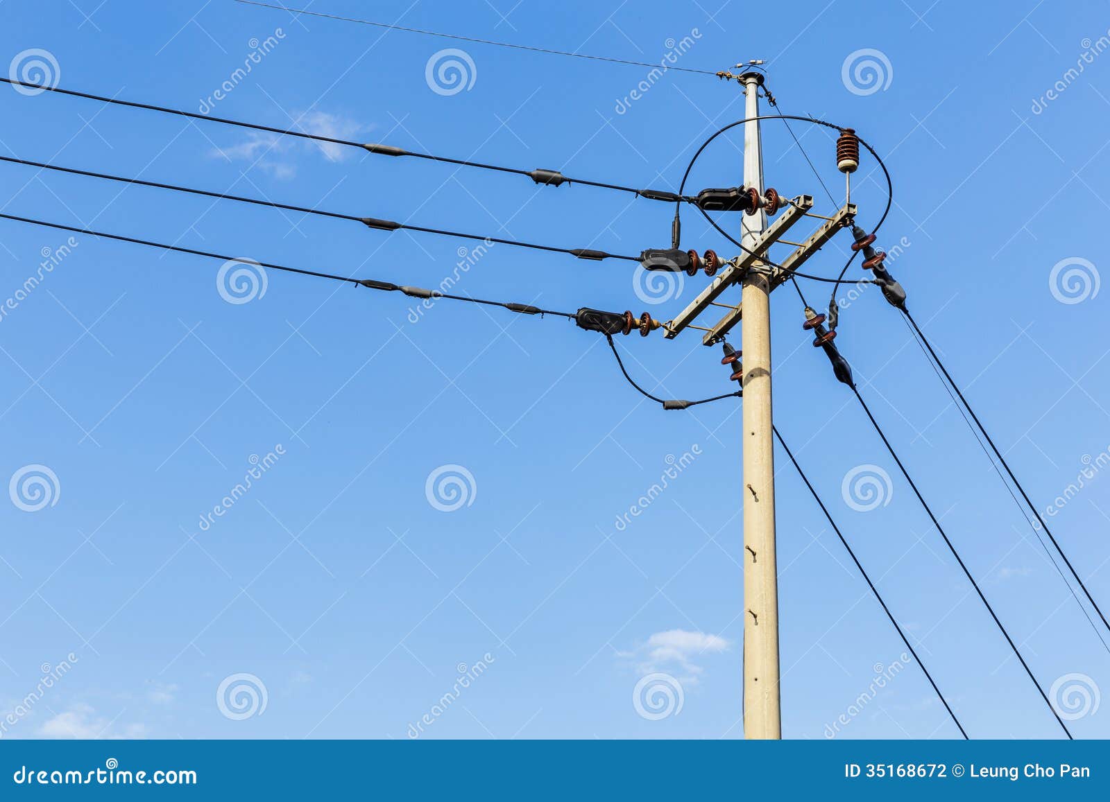 Powerline stock photo. Image of electrical, outdoor, pillar - 35168672
