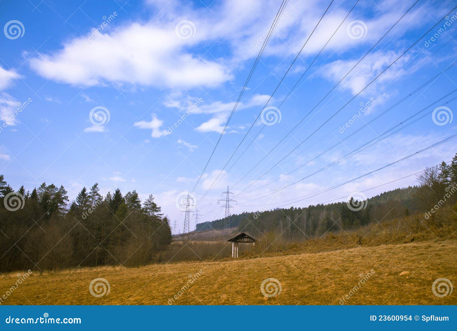 Powerlines stock photo. Image of tower, nature, power - 23600954