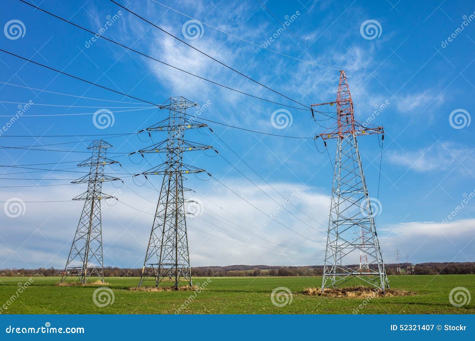 Powerlines stock image. Image of electrical, metal, lines - 52321407