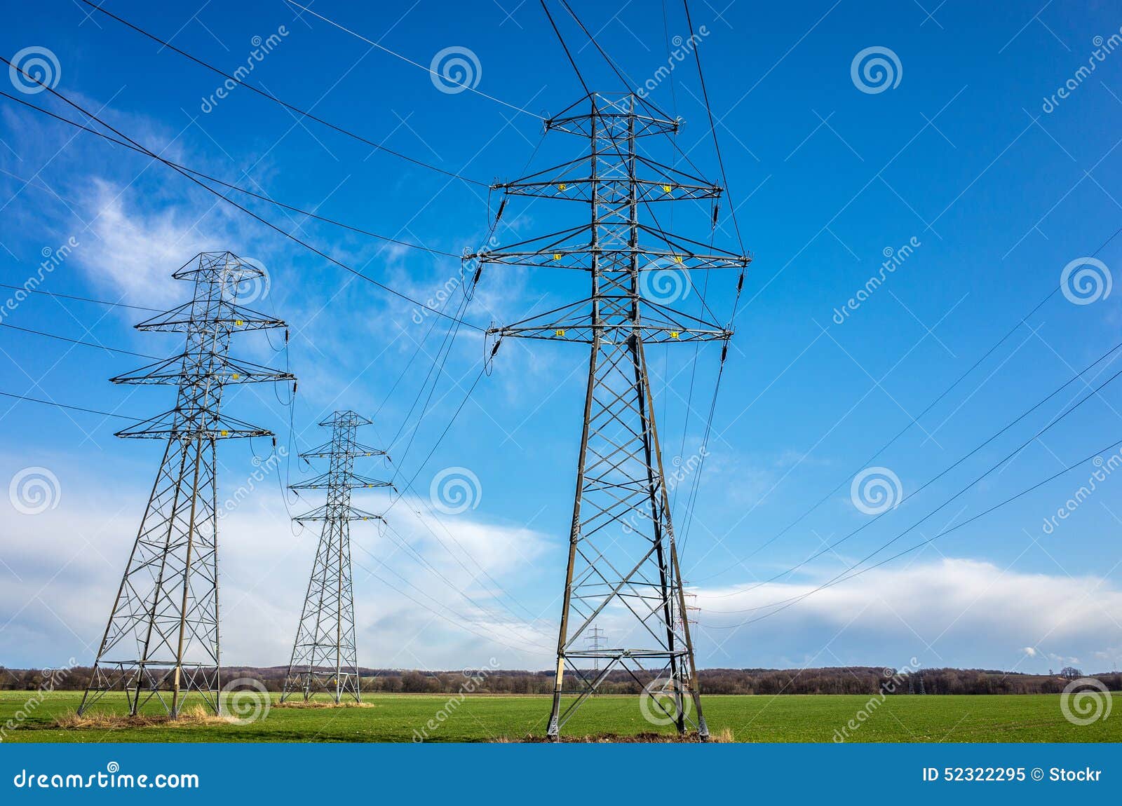 Powerlines stock image. Image of black, lines, equipment - 52322295