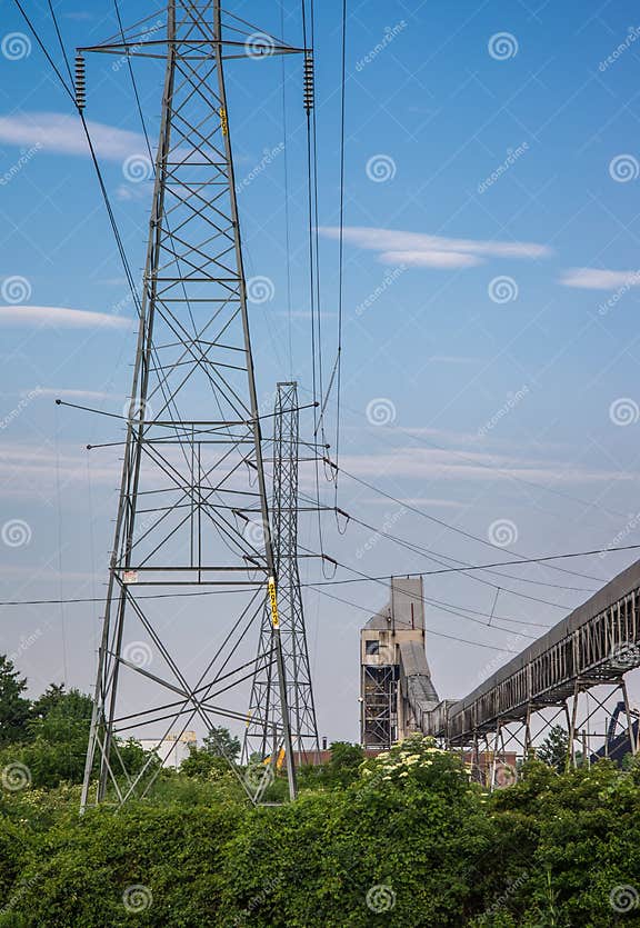 Powerlines Structure stock photo. Image of plant, powerlines - 46220282