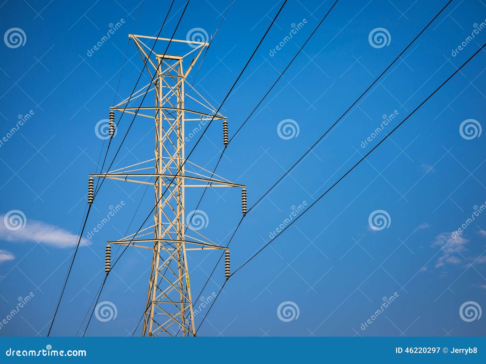 Powerlines Structure stock image. Image of edison, electricity - 46220297