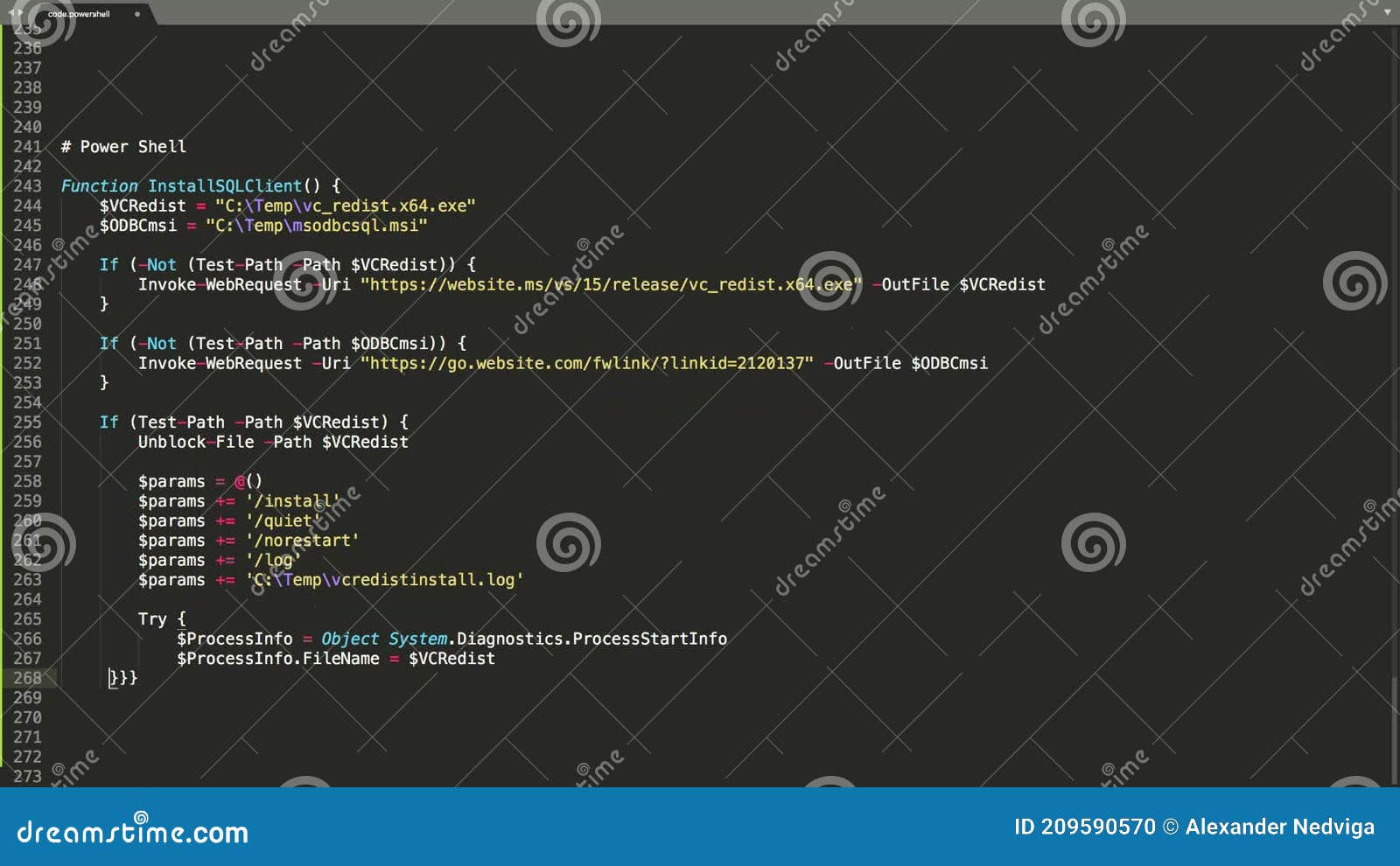 Powershell Programming Language Source Code Typing Effect Powershell Programmer Ticker Colored
