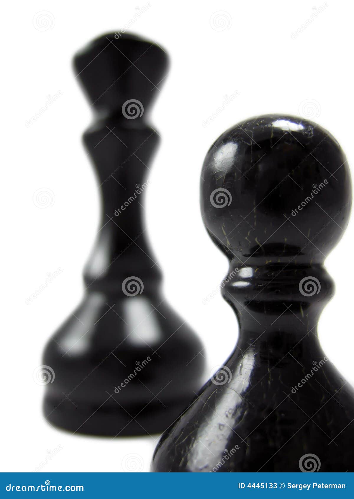 Pown y reina negros imagen de archivo. Imagen de progreso - 4445133