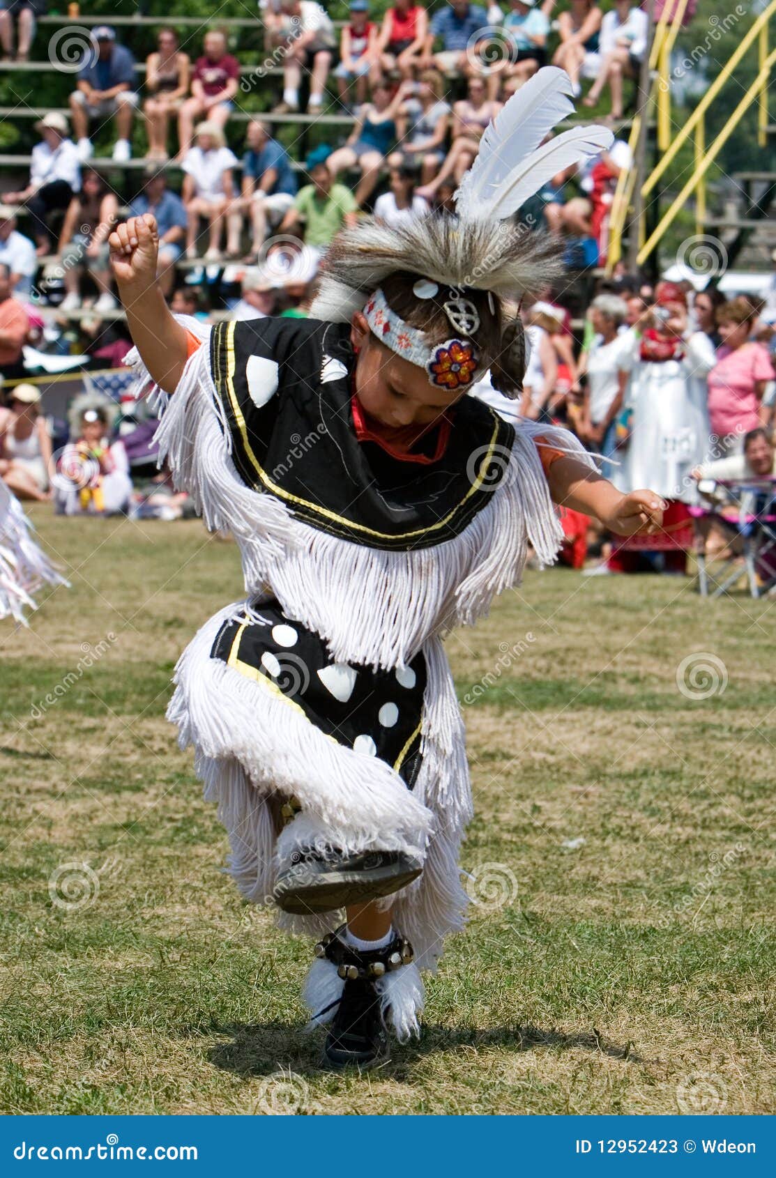 Powwow Grass Dancer editorial stock photo. Image of feathers - 12952423