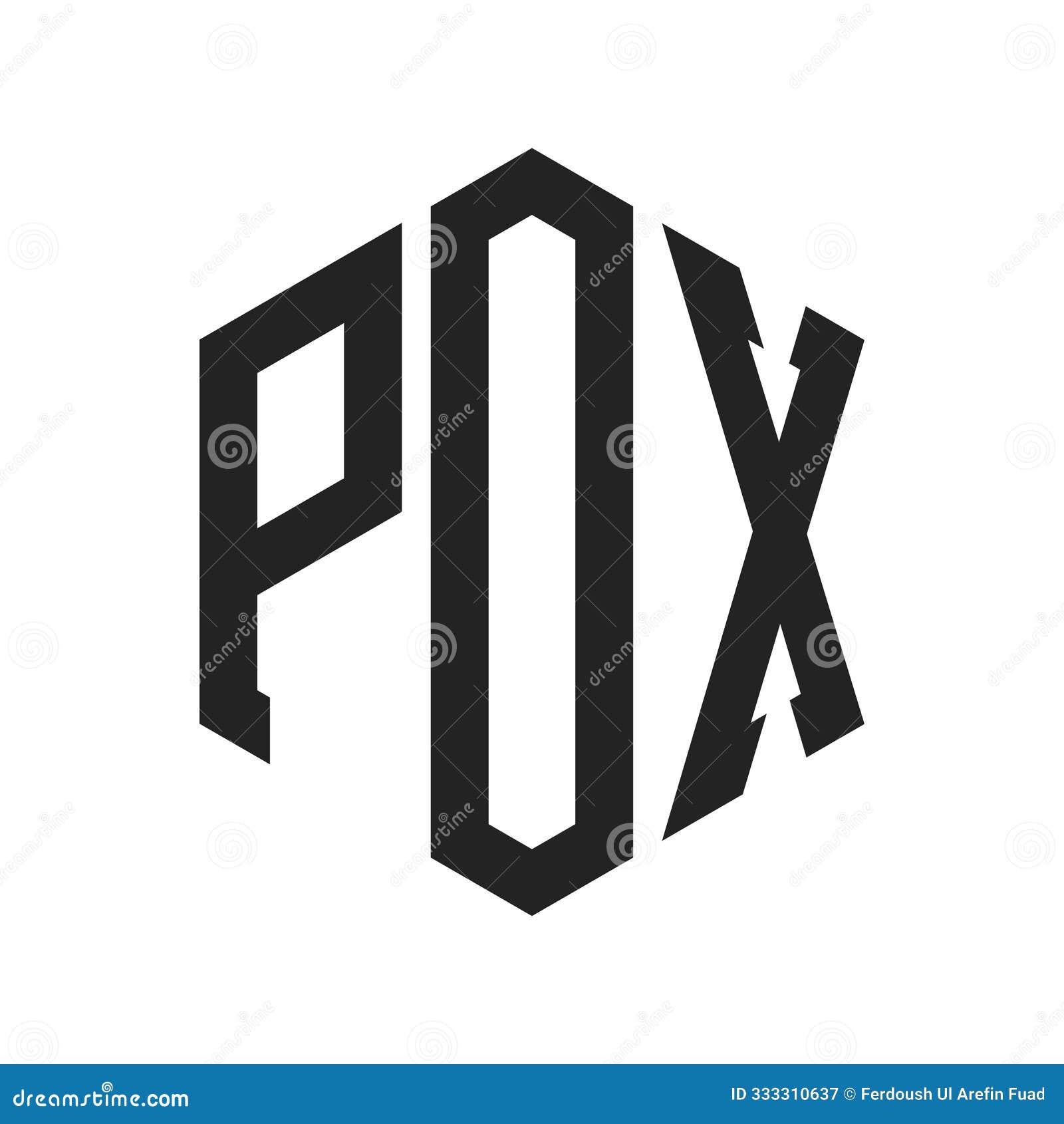 POX Logo Design. Initial Letter POX Monogram Logo Using Hexagon Shape ...