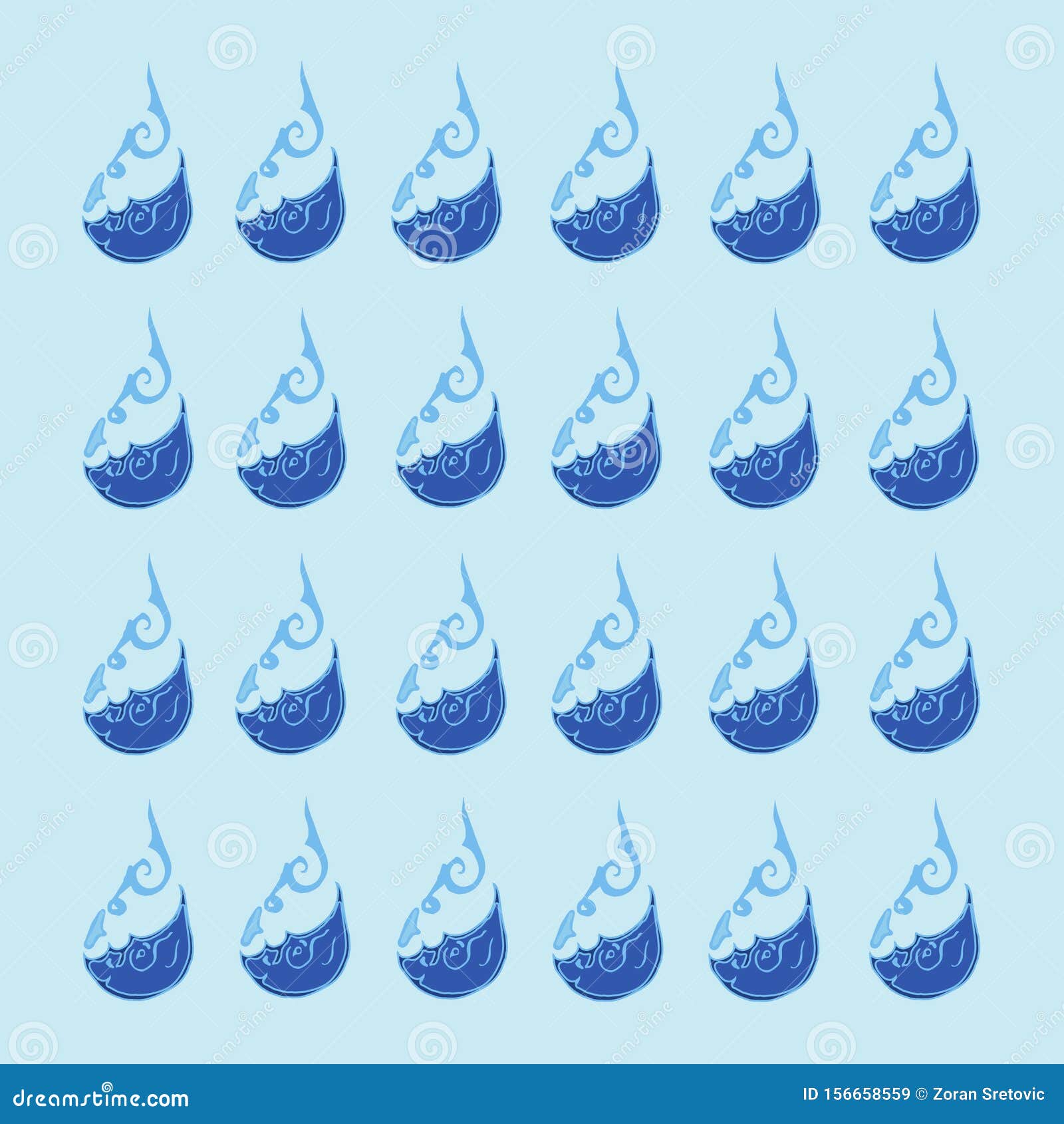 Logo Watermark. Water Droplet Illustration Stock Illustration ...