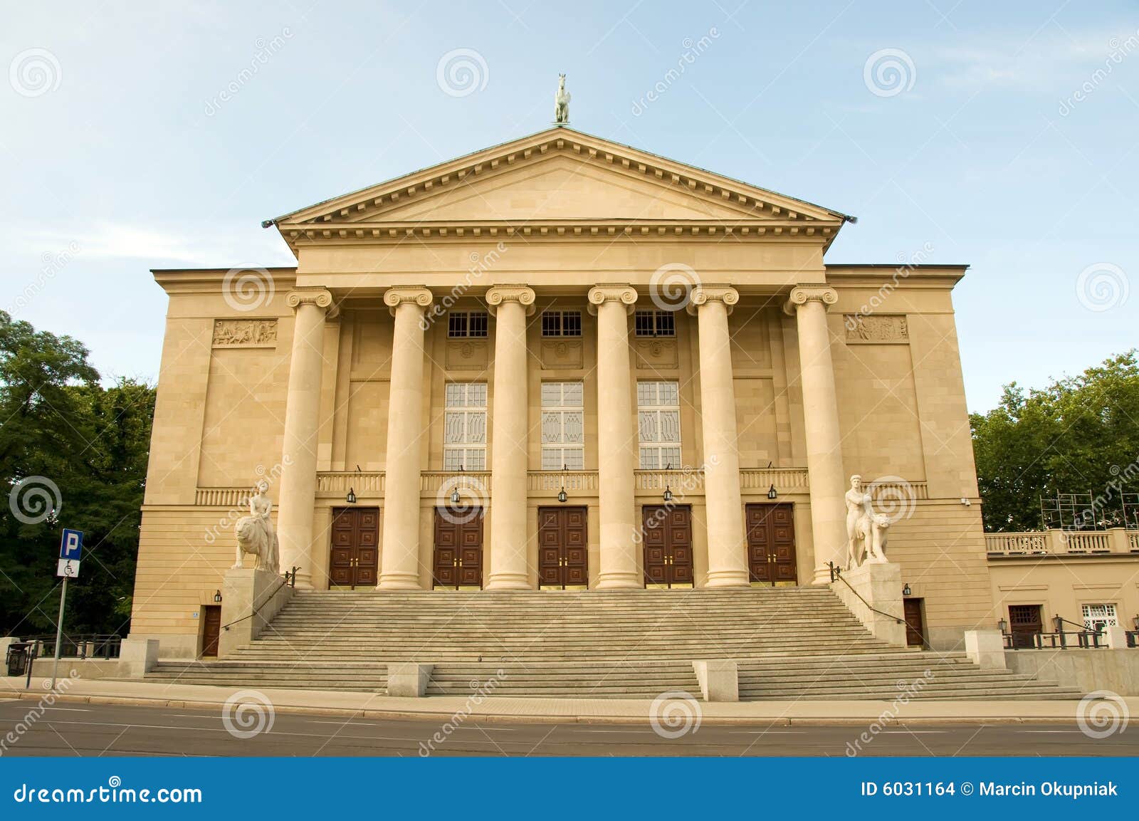 Poznan Opera House stock photo. Image of pegasus, historical - 6031164