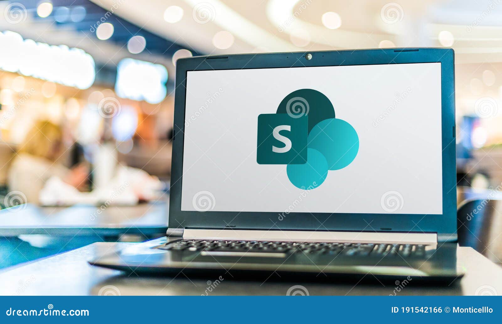 Laptop Computer Displaying Logo of SharePoint Editorial Photo - Image ...