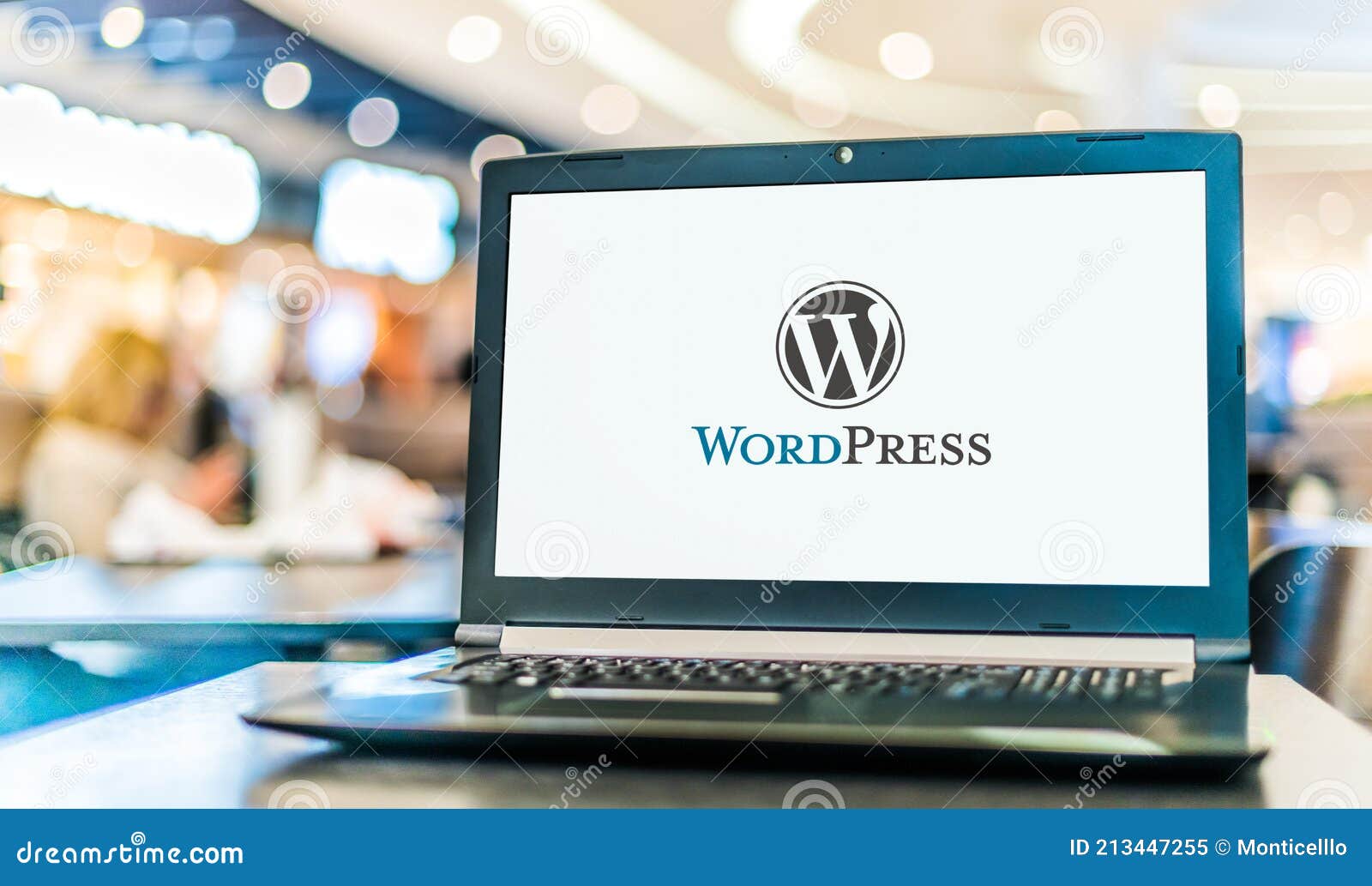 Laptop Computer Displaying Logo of WordPress Editorial Image - Image of ...