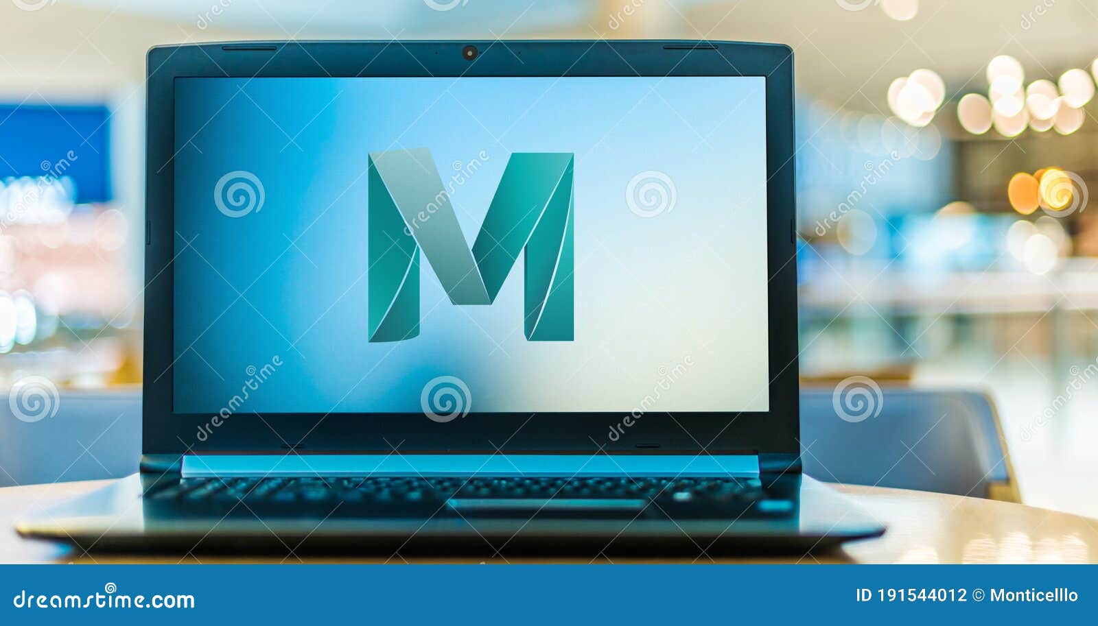 Laptop Computer Displaying Logo of Autodesk Maya Editorial Photography ...