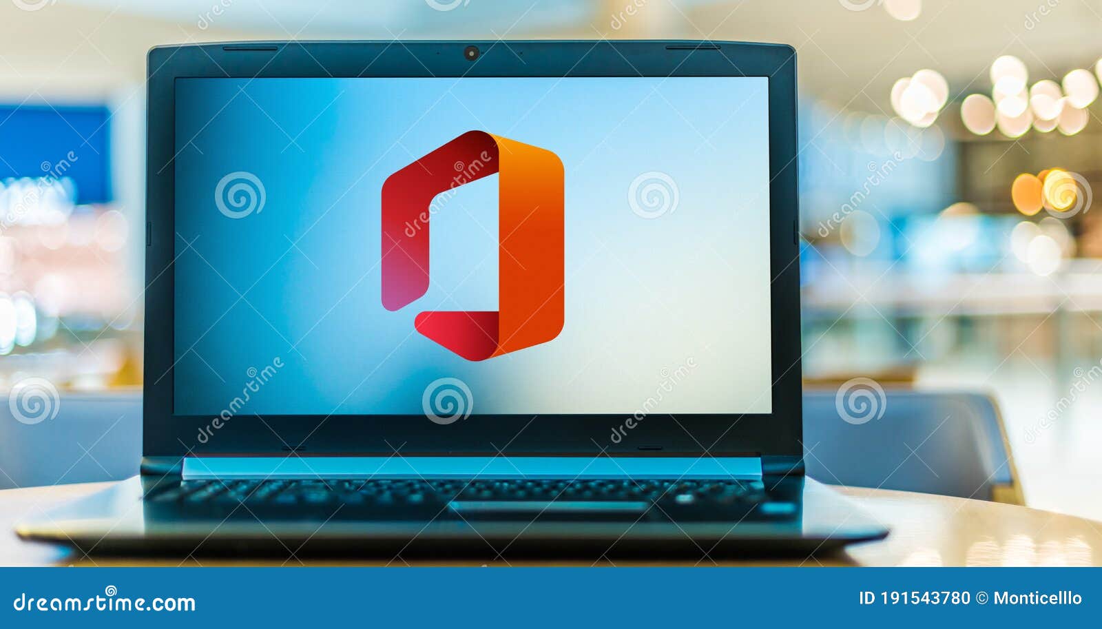 Laptop Computer Displaying Logo of Microsoft Office Editorial Image ...