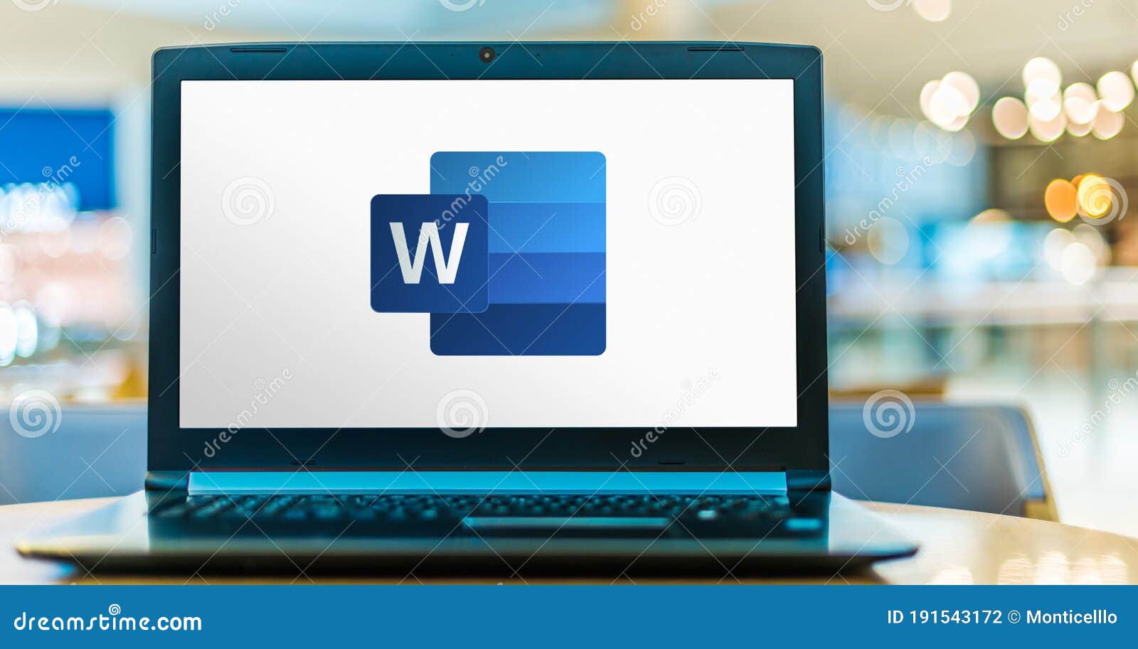 Laptop Computer Displaying Logo of Microsoft Word Editorial Photography ...