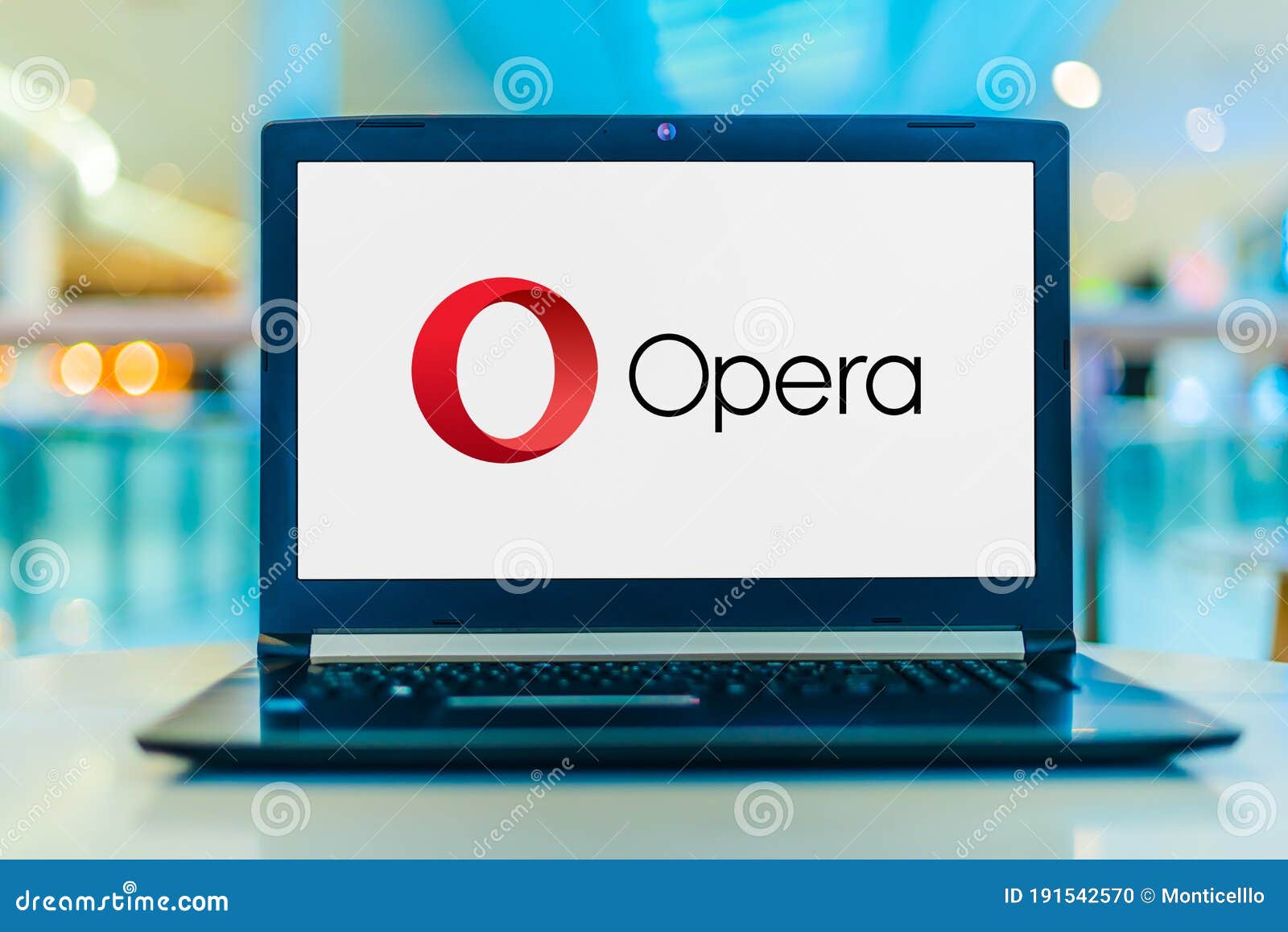Laptop Computer Displaying Logo of Opera Editorial Image - Image of ...