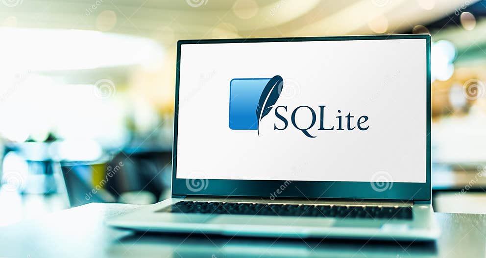 Laptop Computer Displaying Logo of SQLite Editorial Photo - Image of ...