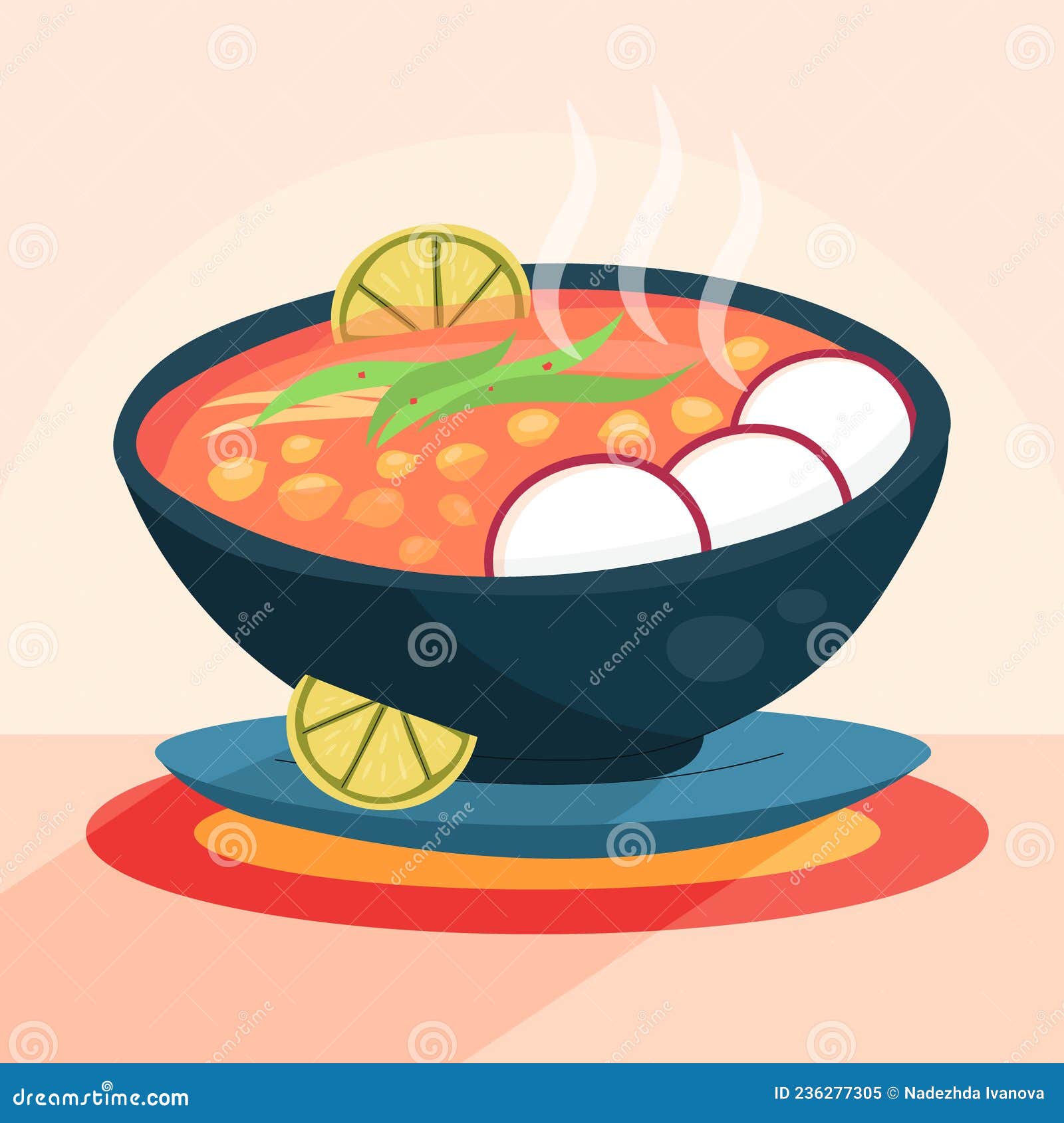 Pozole Line Vector Doodle Simple Icon Design | CartoonDealer.com #236322700