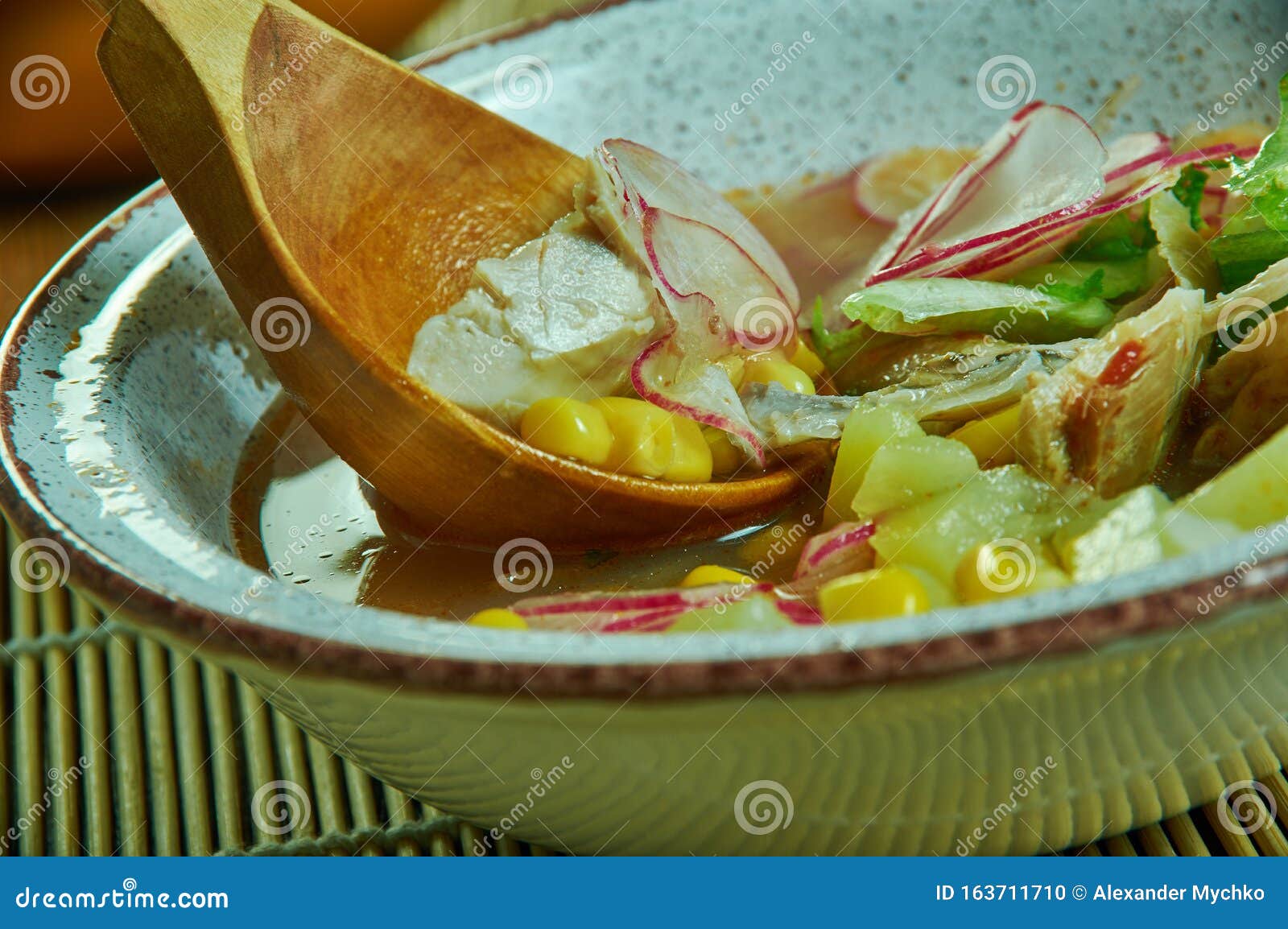 Pozole rojo stock photo. Image of sauce, hispanic, stew - 163711710