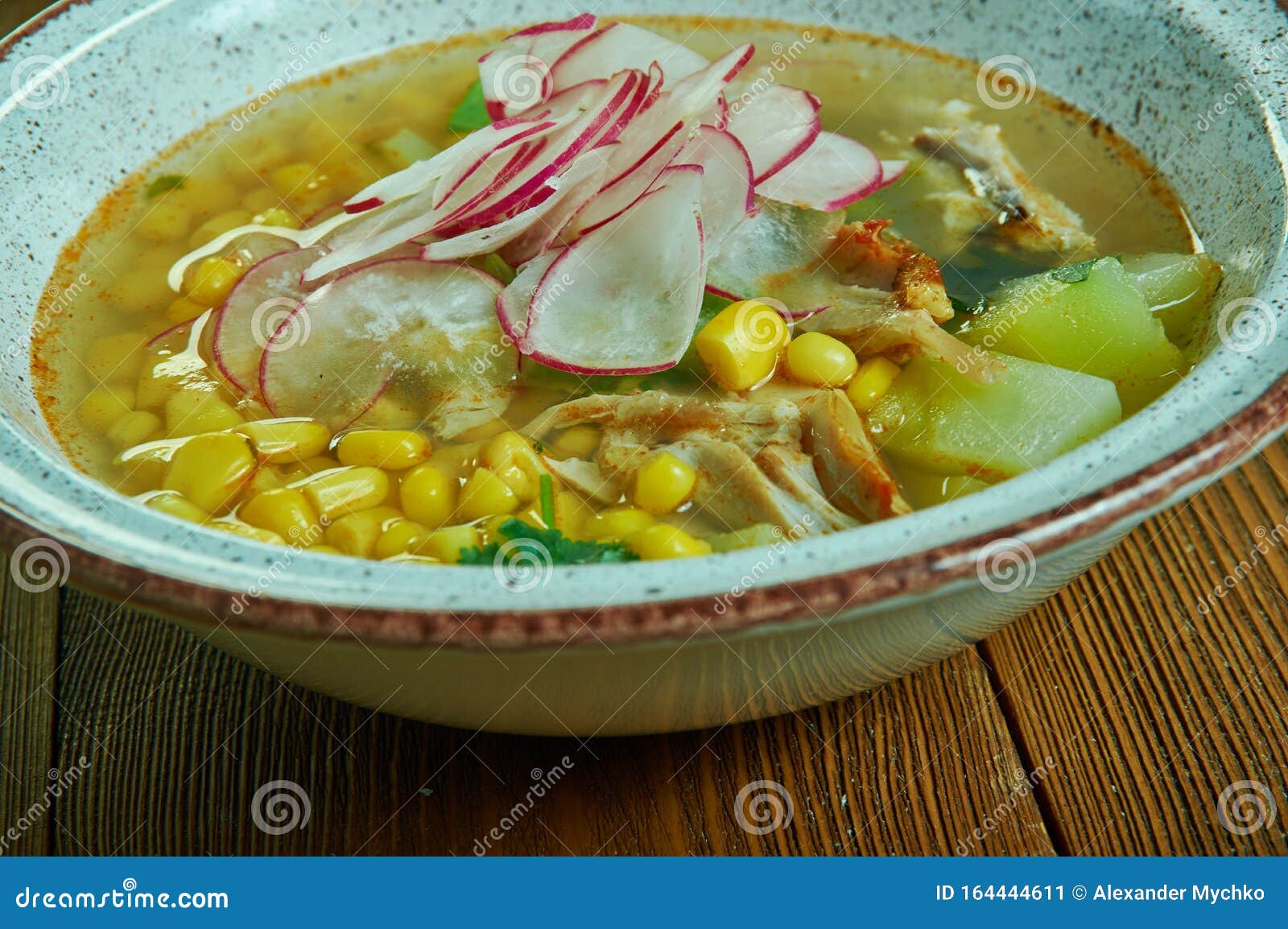 Pozole rojo stock image. Image of oregano, authentic - 164444611