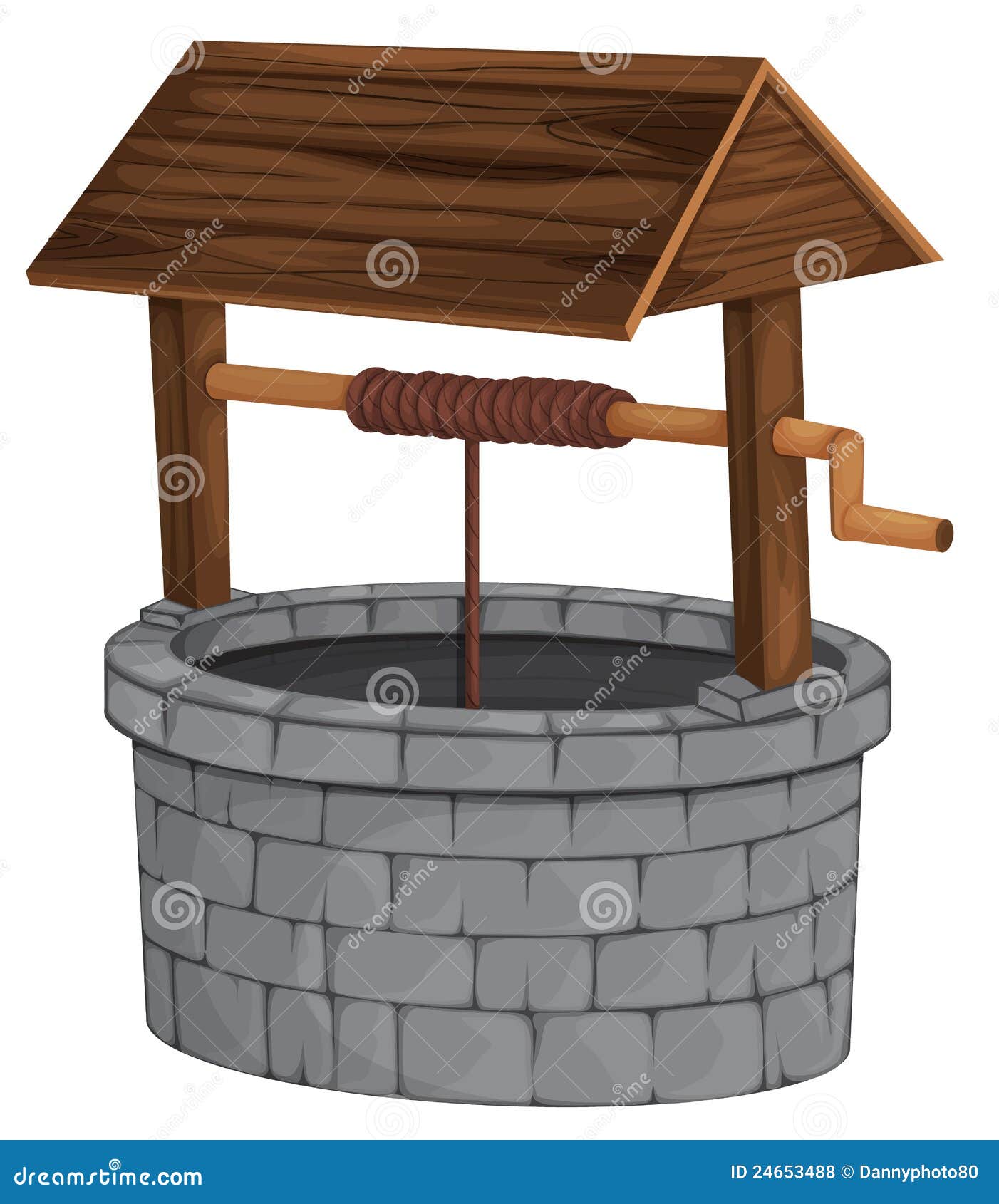 Pozzo illustrazione vettoriale. Illustrazione di vento - 24653488