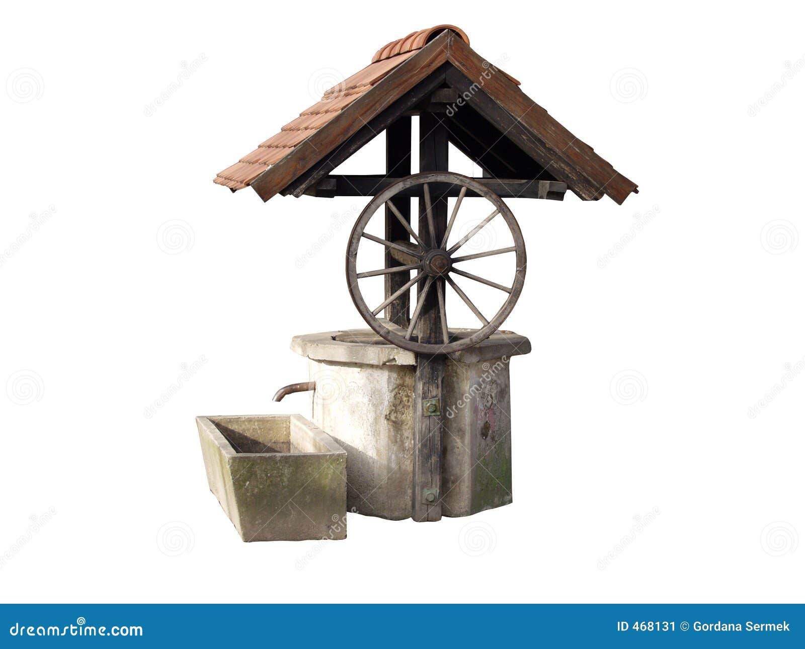 Pozzo antico immagine stock. Immagine di paese, legno, valore - 468131