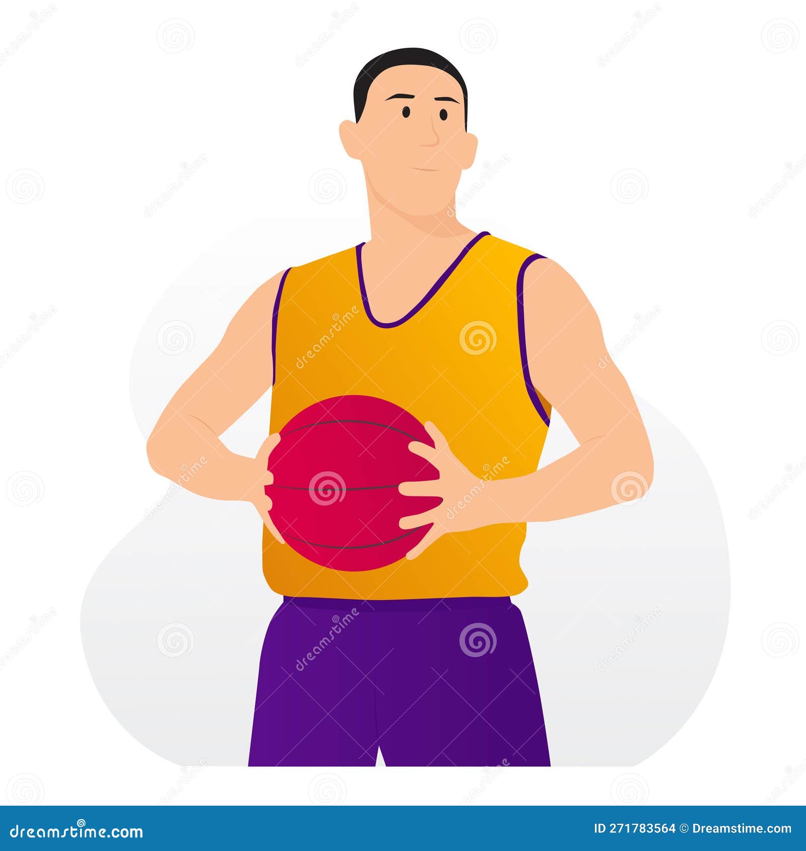 A Man Playing Basketball. Basketball Athlete Vector Stock Vector ...